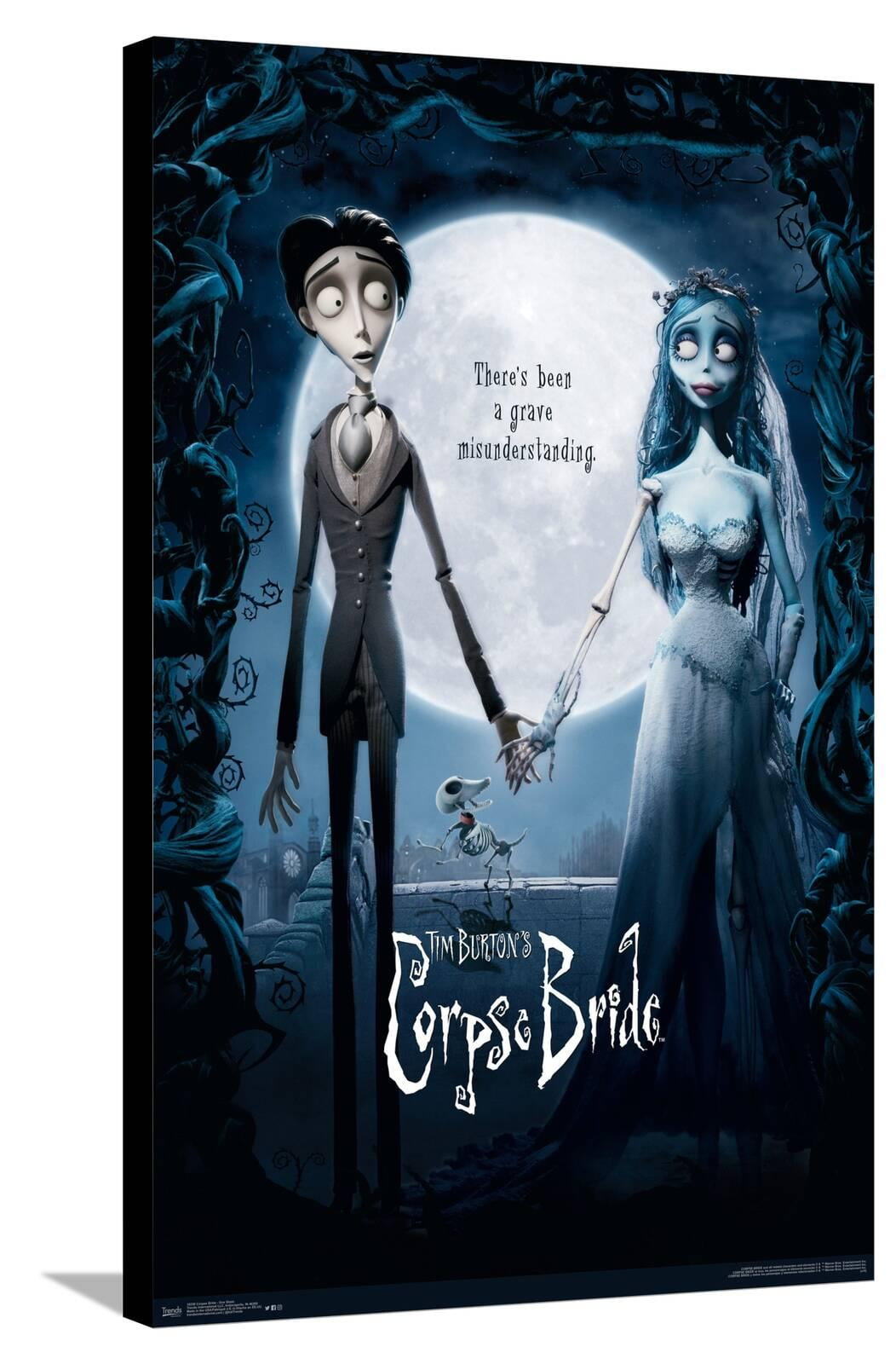 Tim Burton's The Corpse Bride - One Sheet Canvas Wall Poster, 22.375" x ...