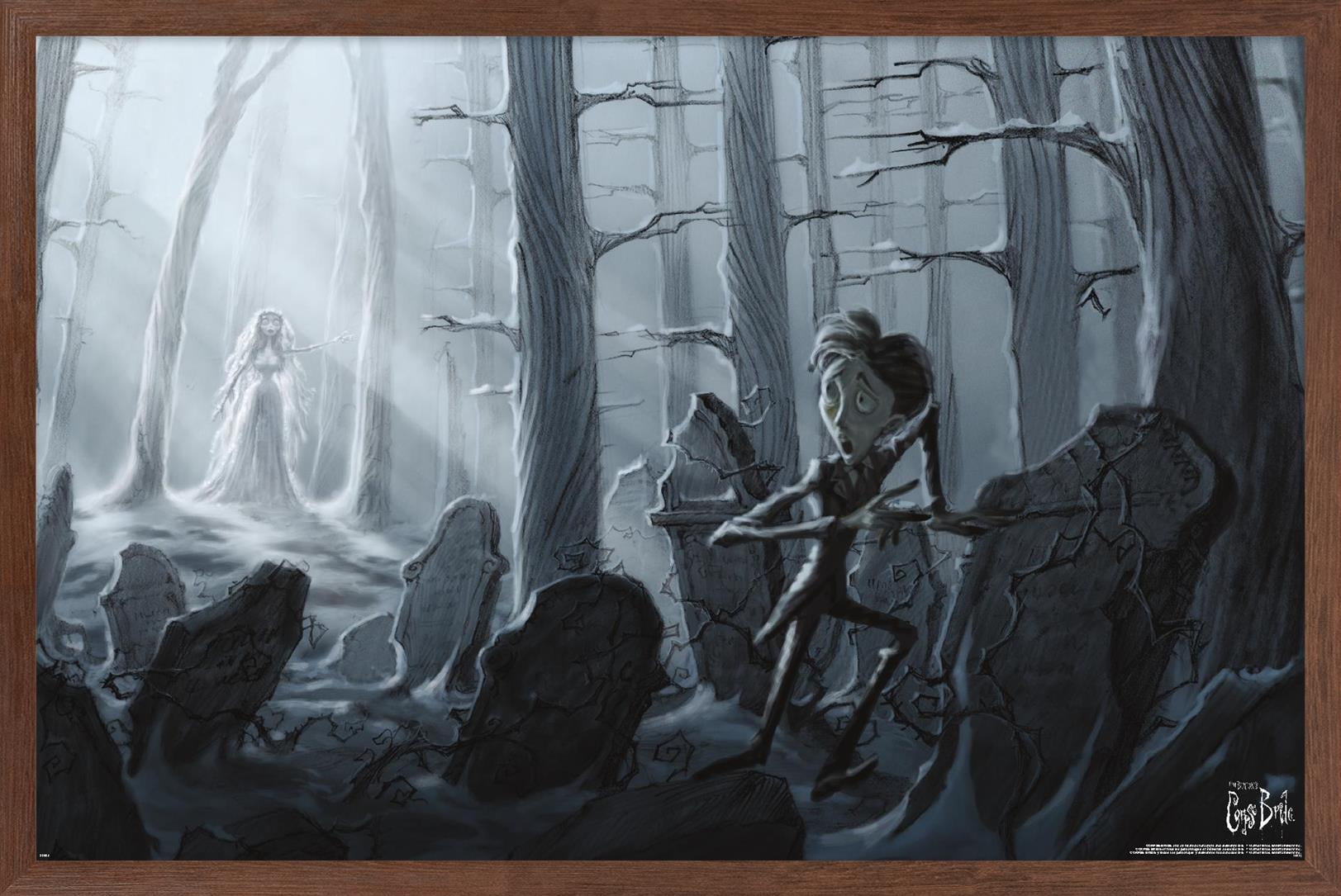 Tim Burton's The Corpse Bride - Victor In The Woods Wall Poster, 14.725" x 22.375" Framed ...
