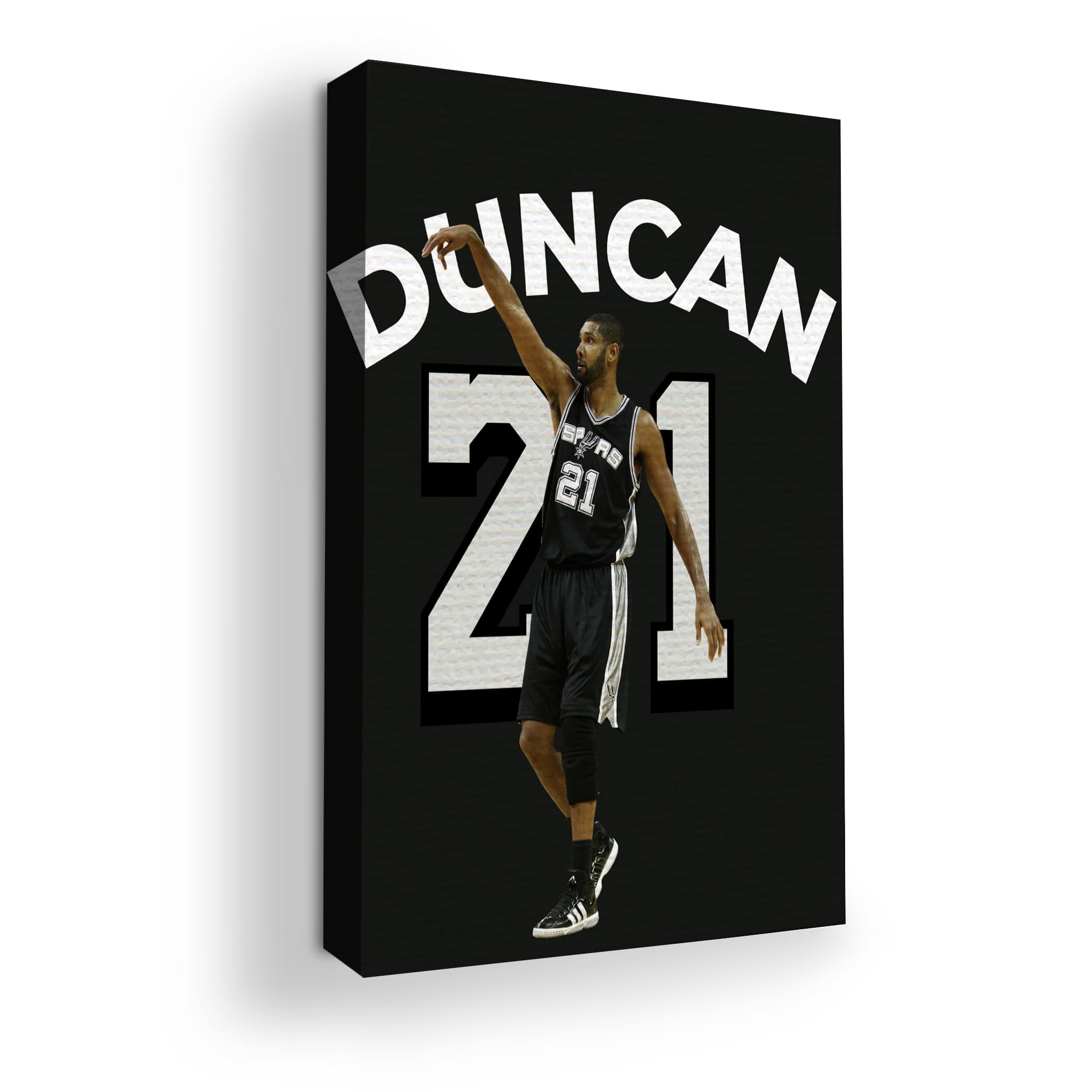 Tim Duncan Canvas Wall Art by Mavis Print- 16x20 inches Basketball Wall ...