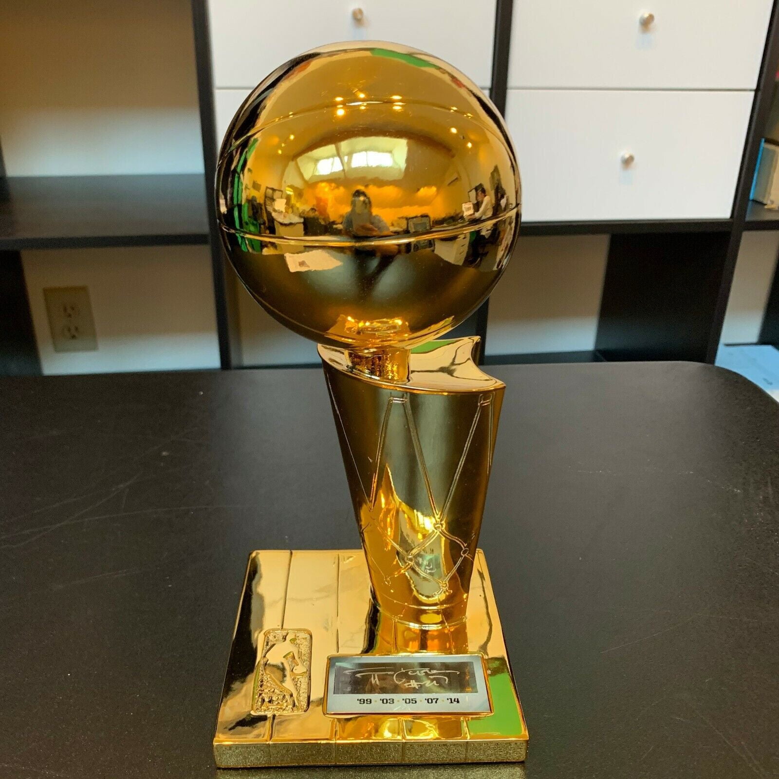 Tim Duncan Signed San Antonio Spurs NBA Championship Trophy With ...