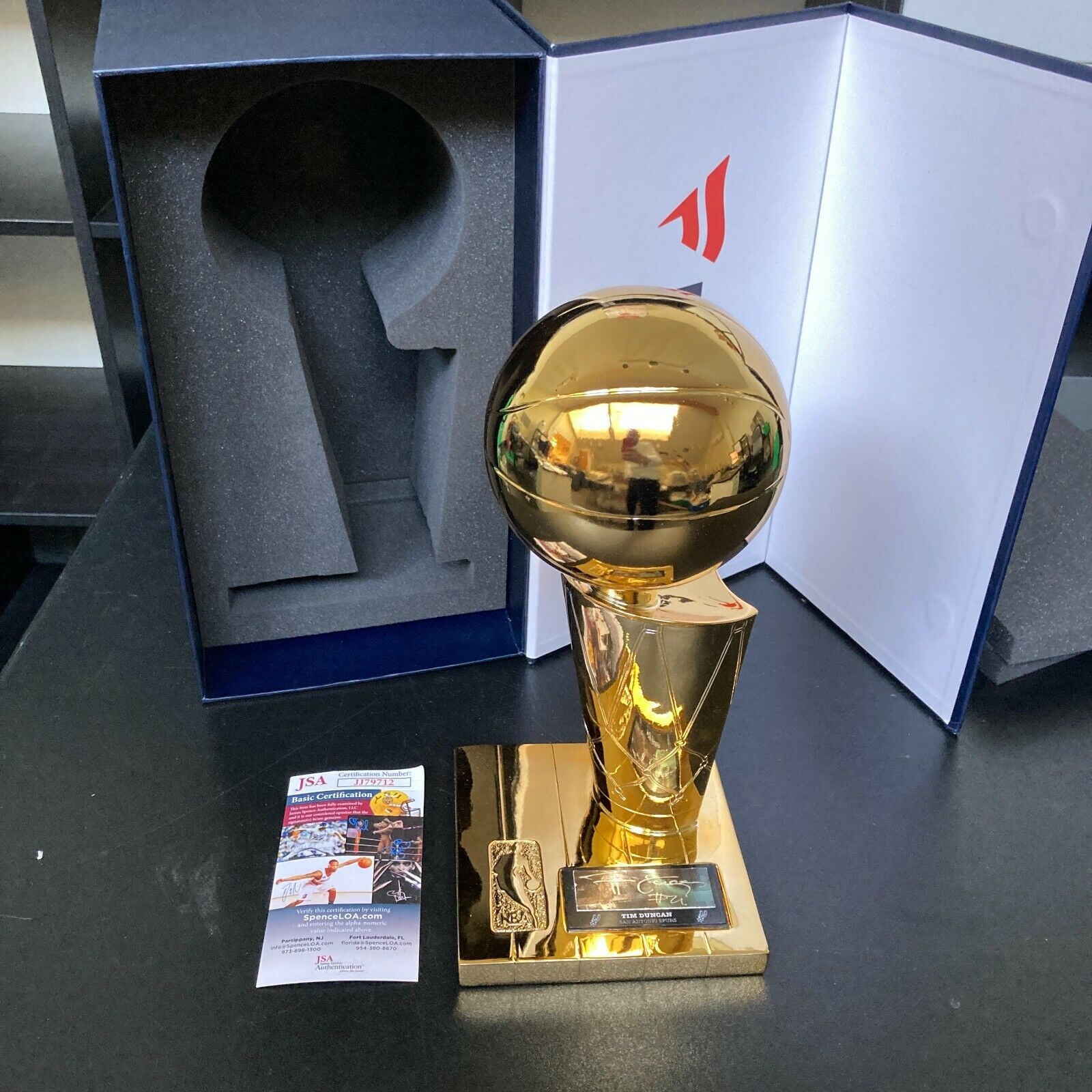 Tim Duncan Signed San Antonio Spurs NBA Championship Trophy With JSA ...
