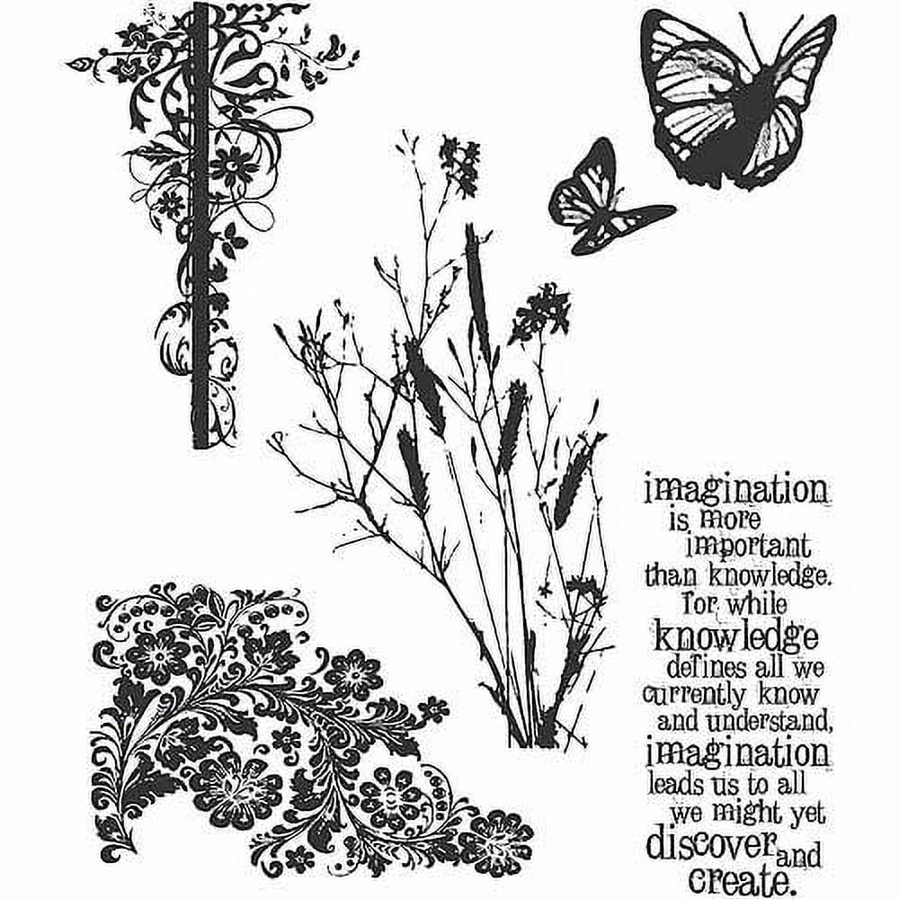 Heartfelt Creations 303562 Cling Rubber Stamp Set 5"X6.5", Wildwood ...