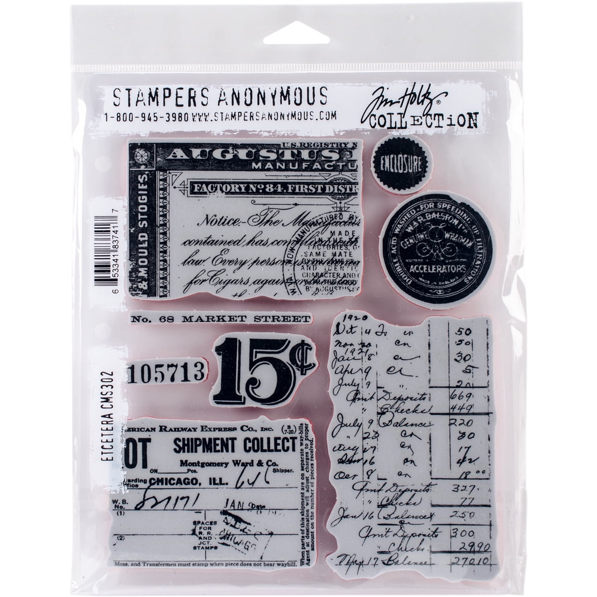 Tim Holtz Cling Stamps 7"X8.5"-Etcetera - Walmart.com