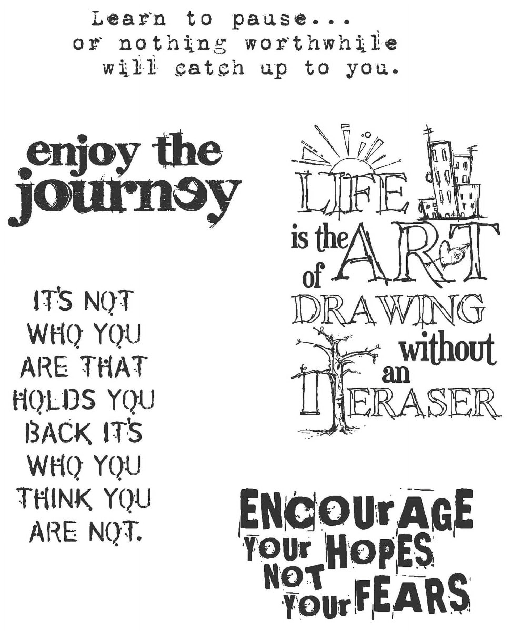Tim Holtz Cling Stamps 7"X8.5"-Just Thoughts - Walmart.com