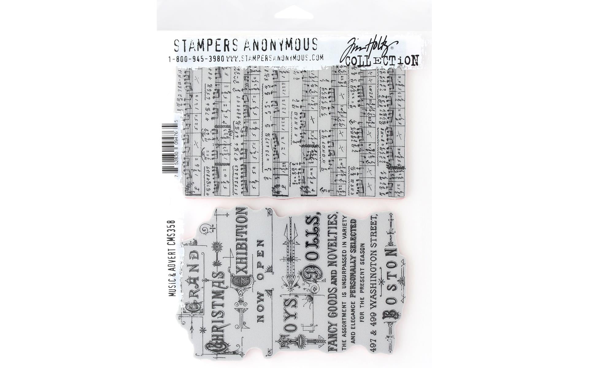 Stampers Anonymous Cling Rubber Stamps, Music & Advert, 7x8.5 Inch ...