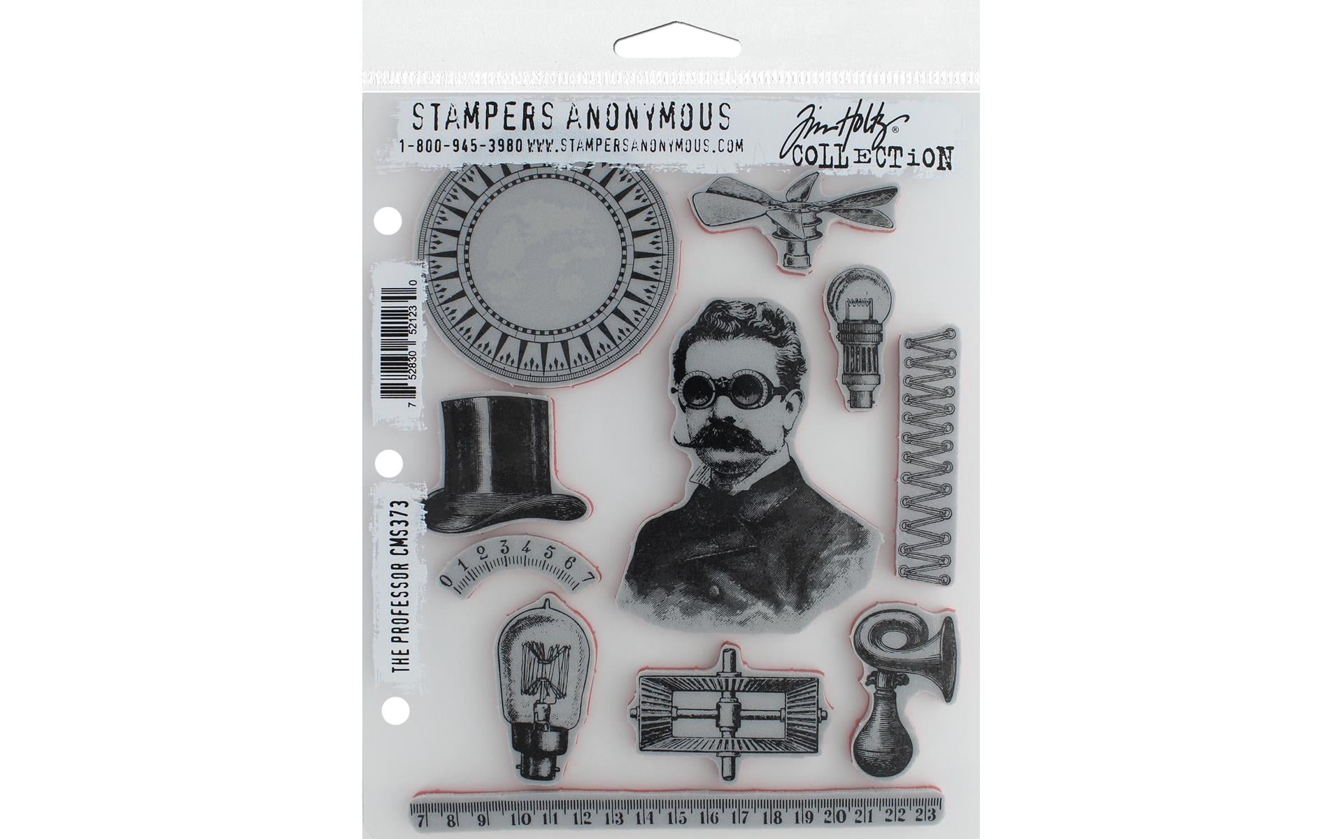 Tim Holtz Cling Stamps 7"X8.5"-The Professor - Walmart.com