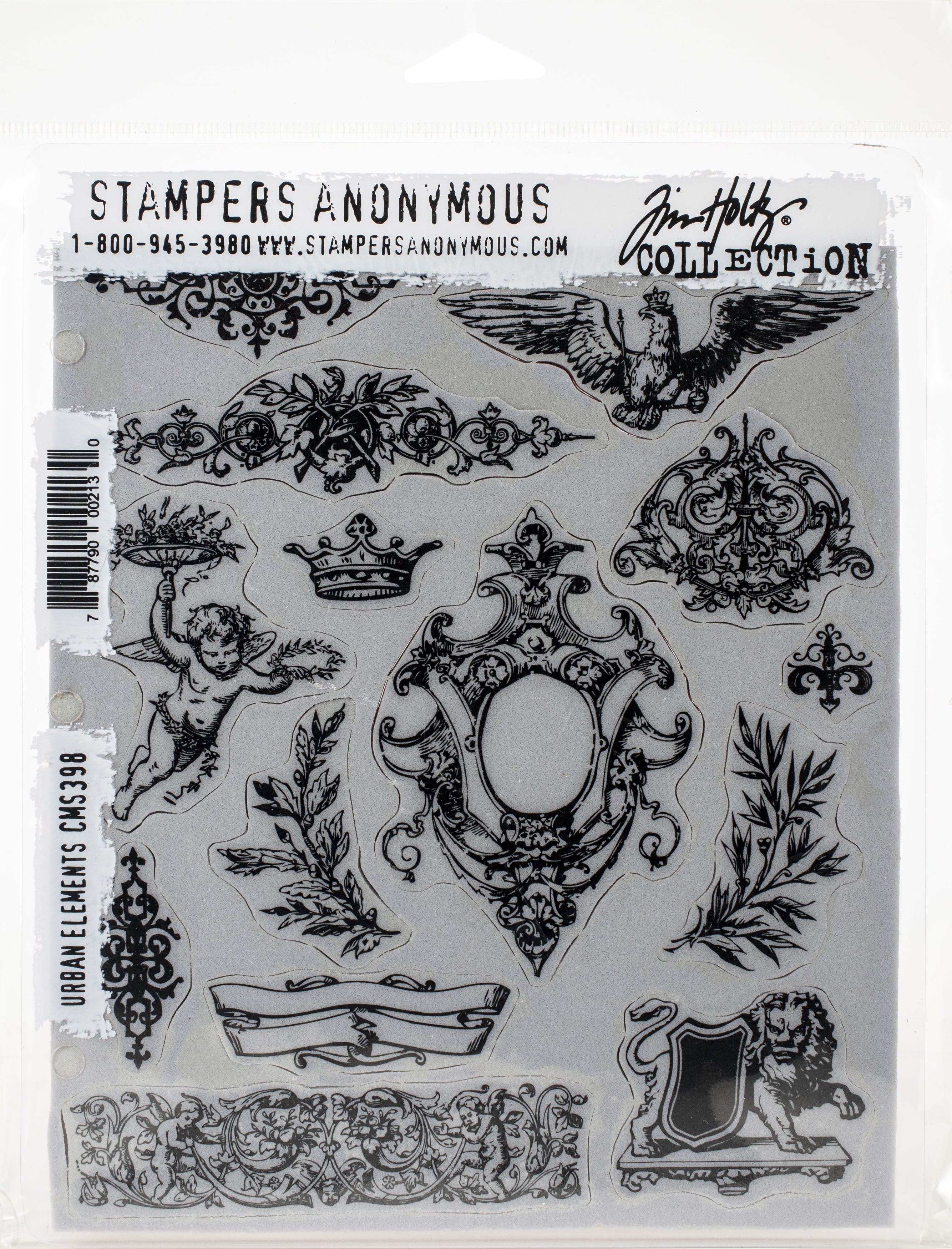 Tim Holtz Cling Stamps 7"X8.5", Urban Elements - Walmart.com