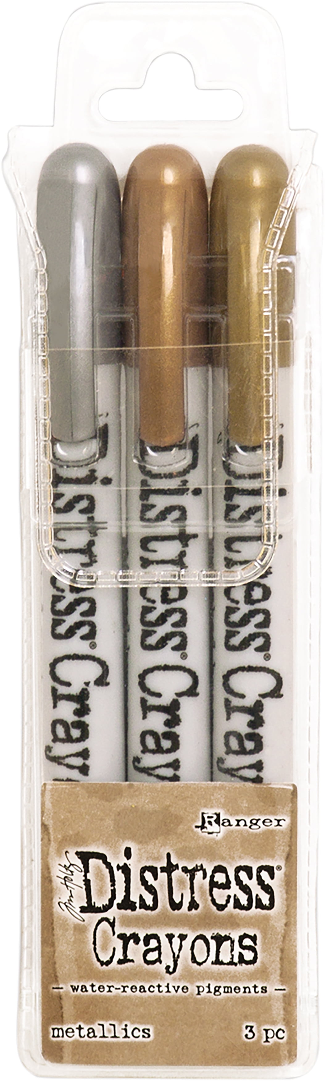 Tim Holtz Distress Crayon Set-Metallics - Walmart.com