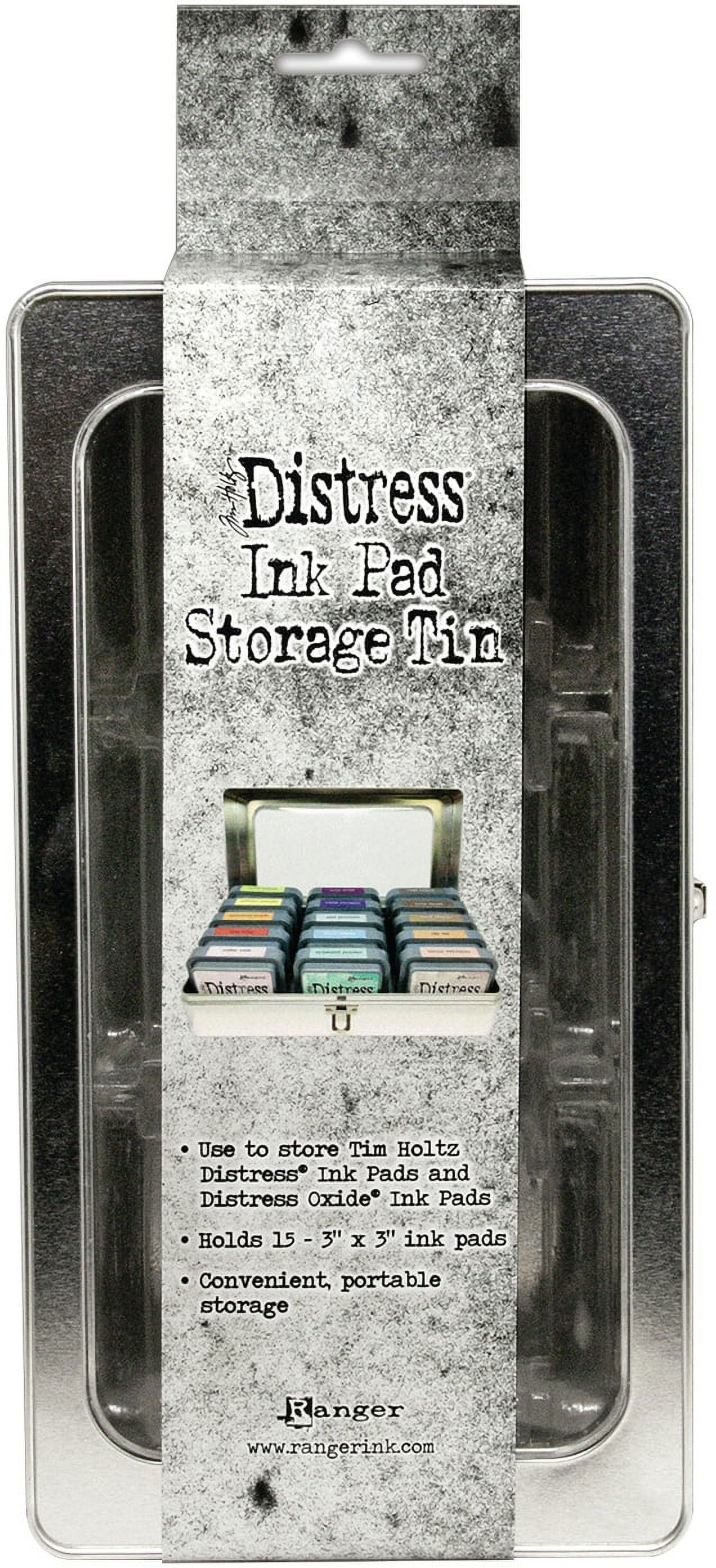 Tim Holtz Distress Ink Pad Tin-Holds 15 - 3"X3" Ink Pads - Walmart.com