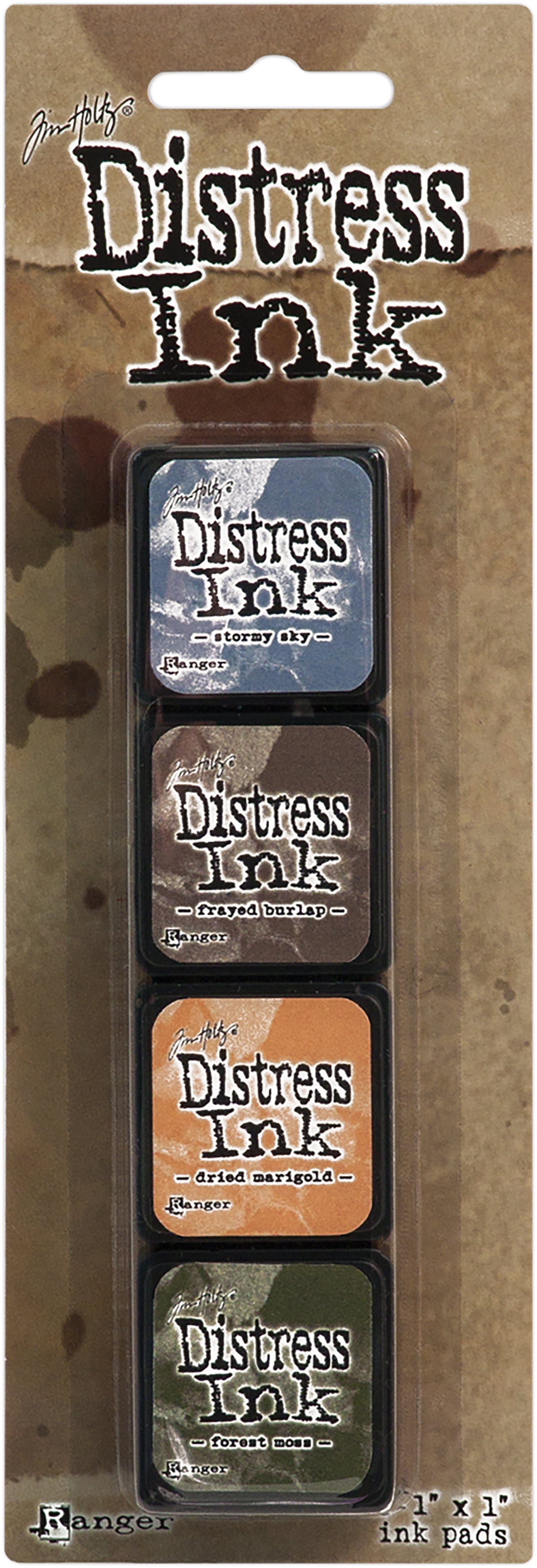 Ranger Tim Holtz Distress Mini Ink Pads, 4-Pack, Water-Based Dye Ink ...