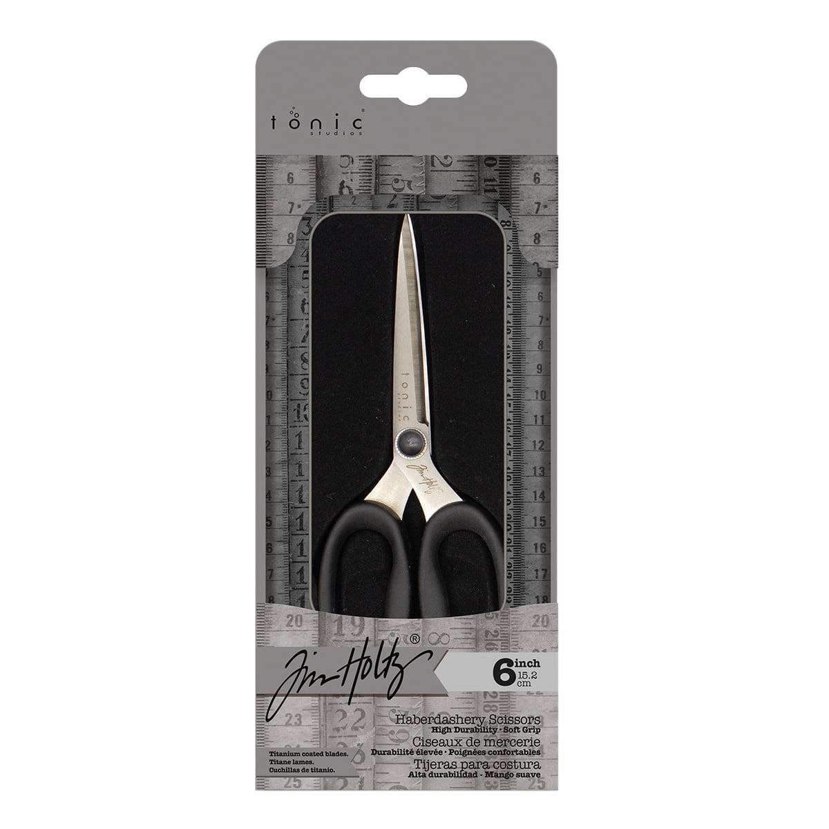 Tim Holtz, Haberdashery Scissors, 6", Micro Tip, Titanium Coated ...