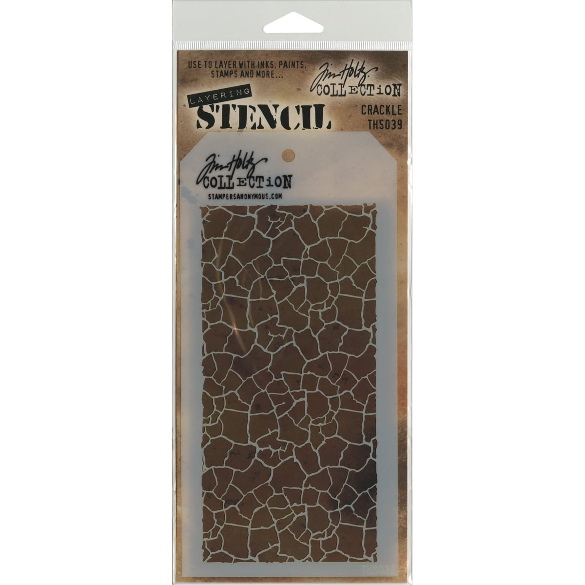 Tim Holtz Layered Stencil 4.125"X8.5"-Crackle - Walmart.com