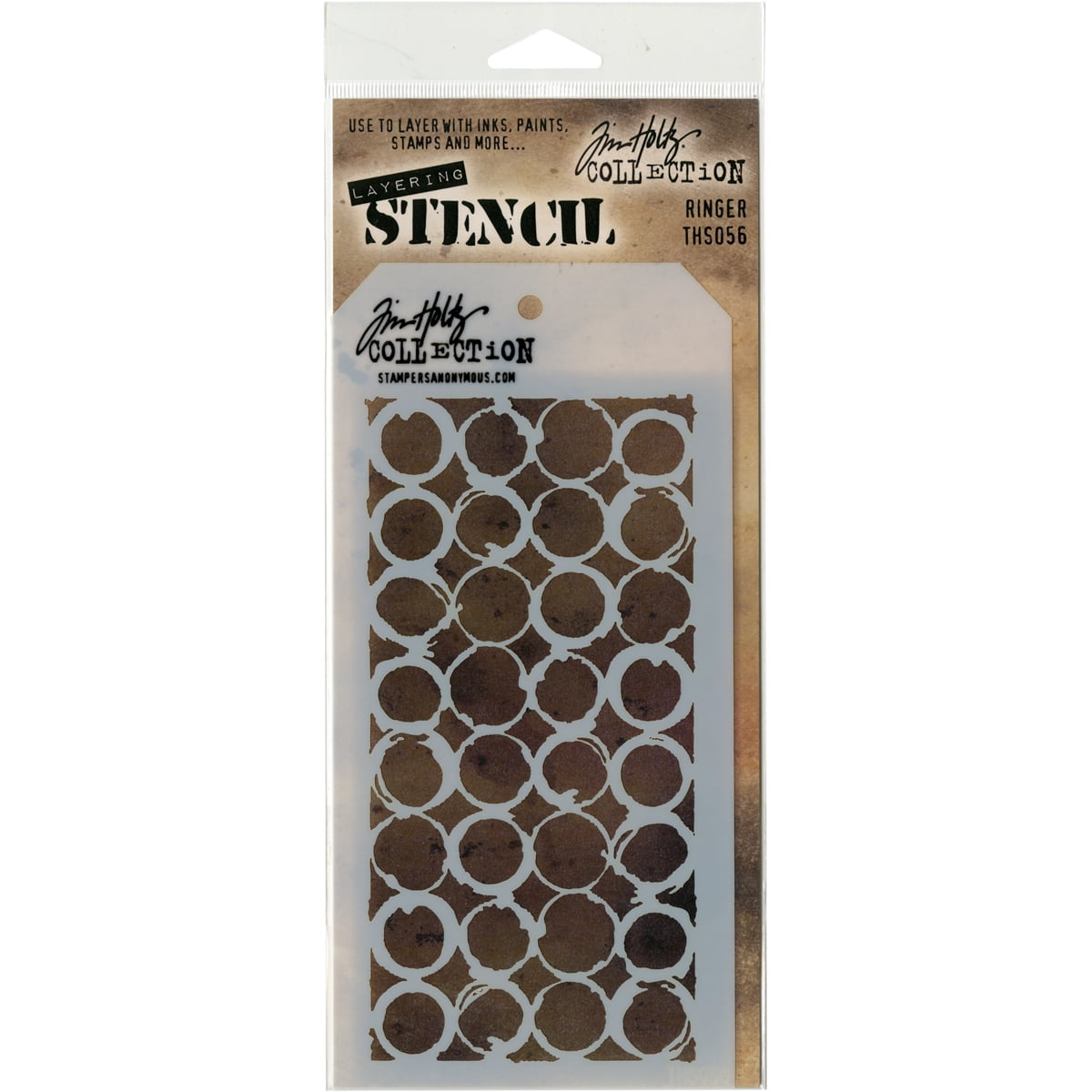 Tim Holtz Layered Stencil 4.125"X8.5"-Ringer - Walmart.com