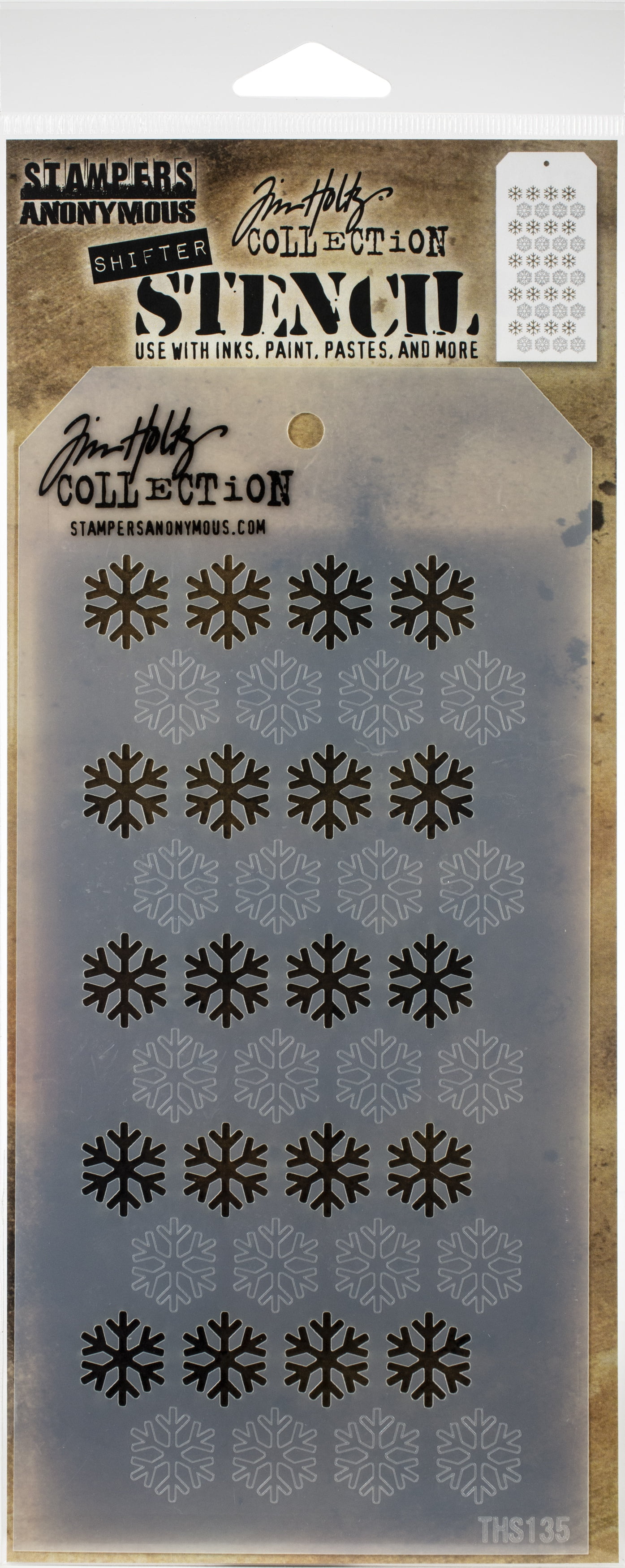 Tim Holtz Layered Stencil 4.125"X8.5"-Shifter Snowflake - Walmart.com