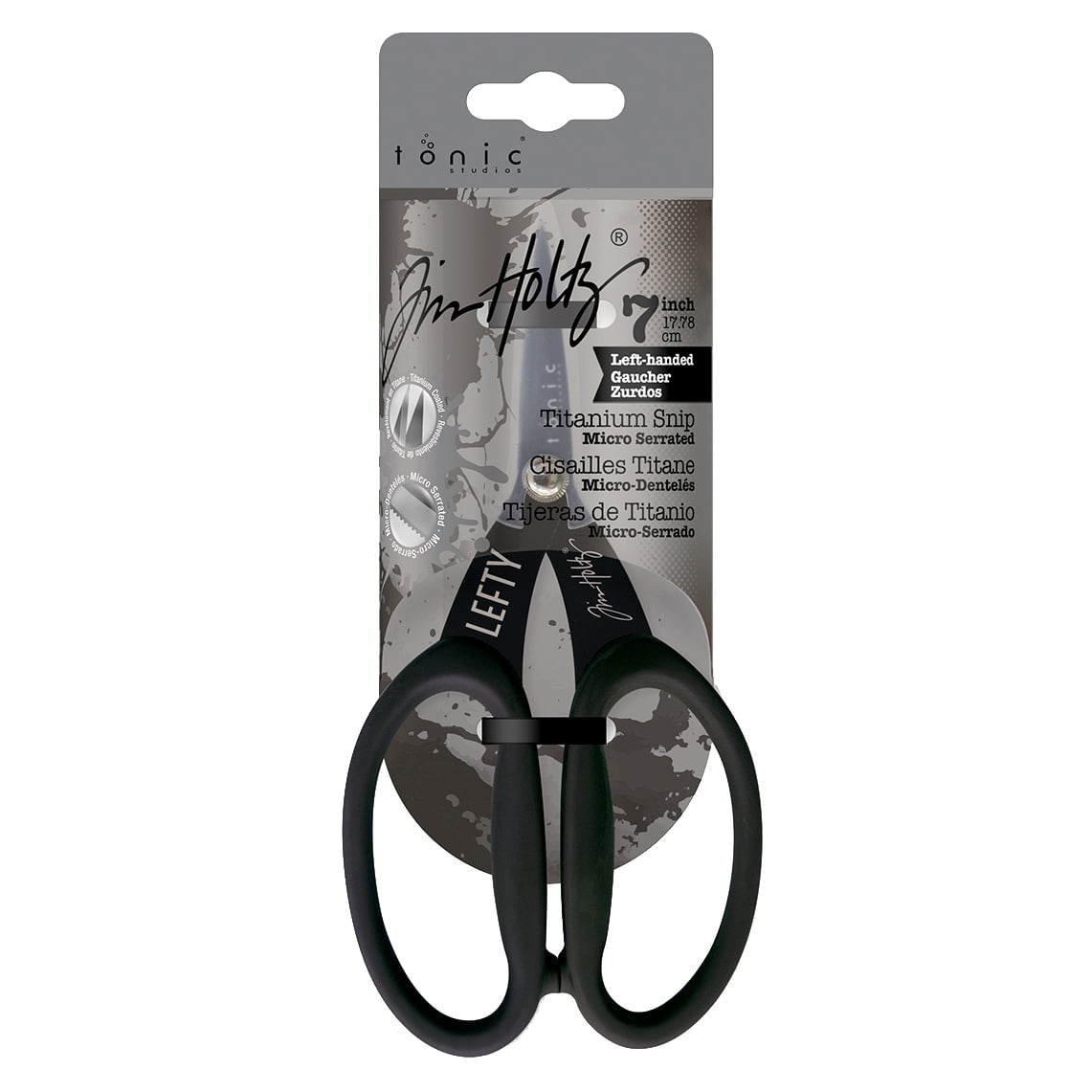 Tim Holtz Left Handed Micro Serrated Scissors 7" - Walmart.com