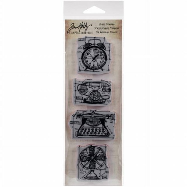 Tim Holtz Mini Blueprints Strip Cling Stamps 3