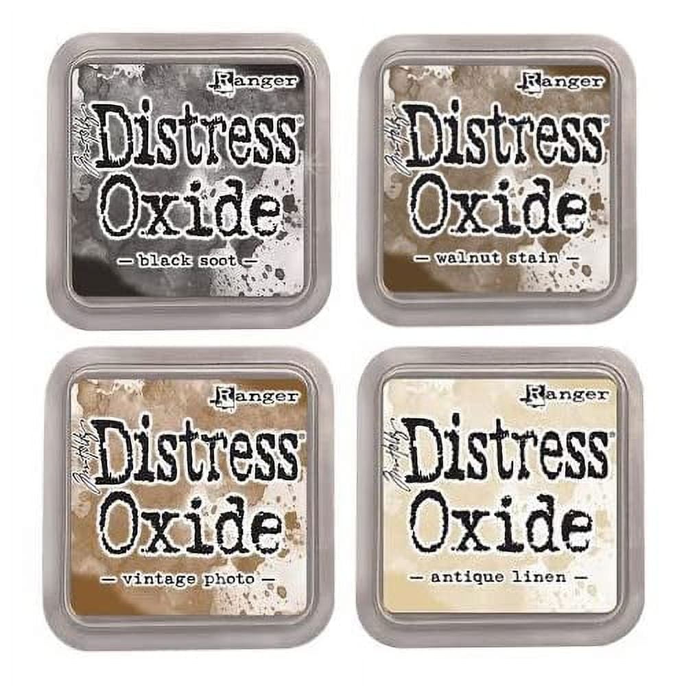 "Tim Holtz Distress Oxide Ink Bundle - 4 Pads (3""x3"" : Black Soot ...