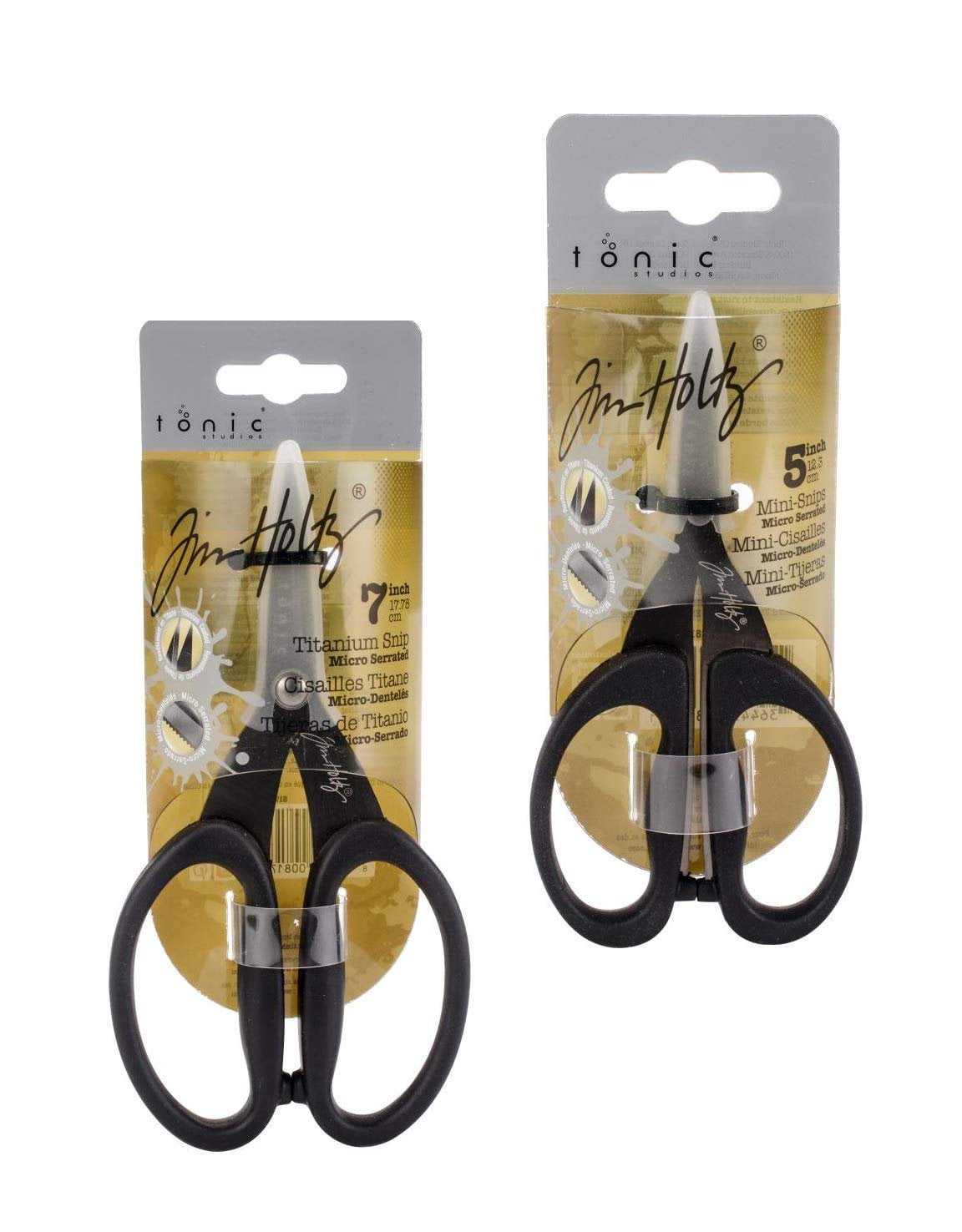 Tim Holtz Scissors & Snips - Kushgrip Non-Stick Serrated Scissors Set ...