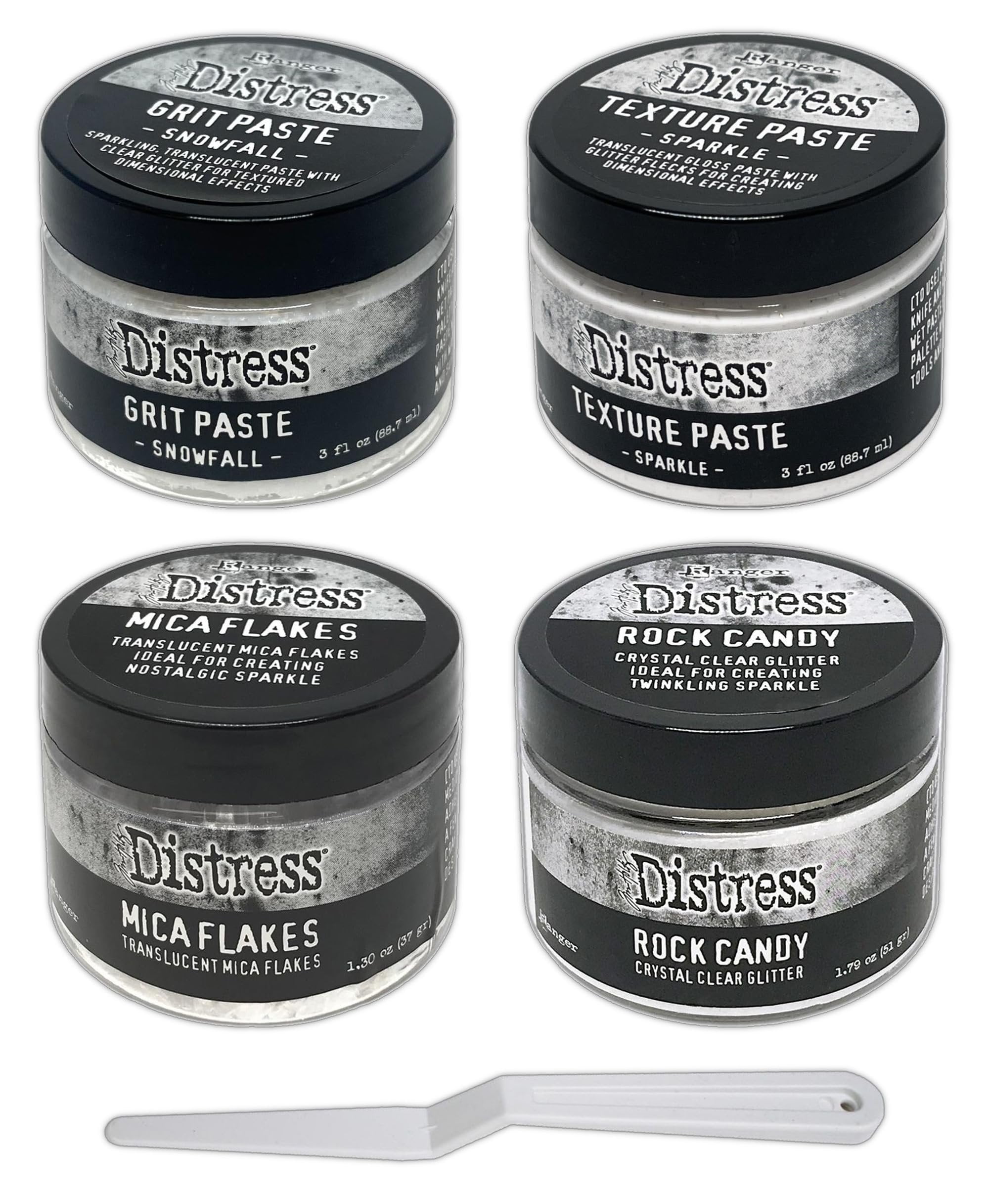 Tim Holtz Snowfall Grit Paste, Sparkle Texture Paste, Distress Mica ...