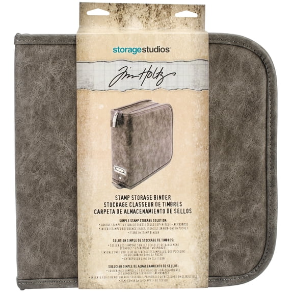 Tim Holtz Storage Studios Stamp Storage Binder 3"X10"X9.75" - Walmart.com