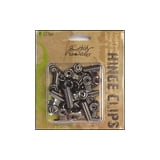 Tim Holtz idea-ology 1-inch Hinge Clips with Antique Nickel Finish, 15 ...