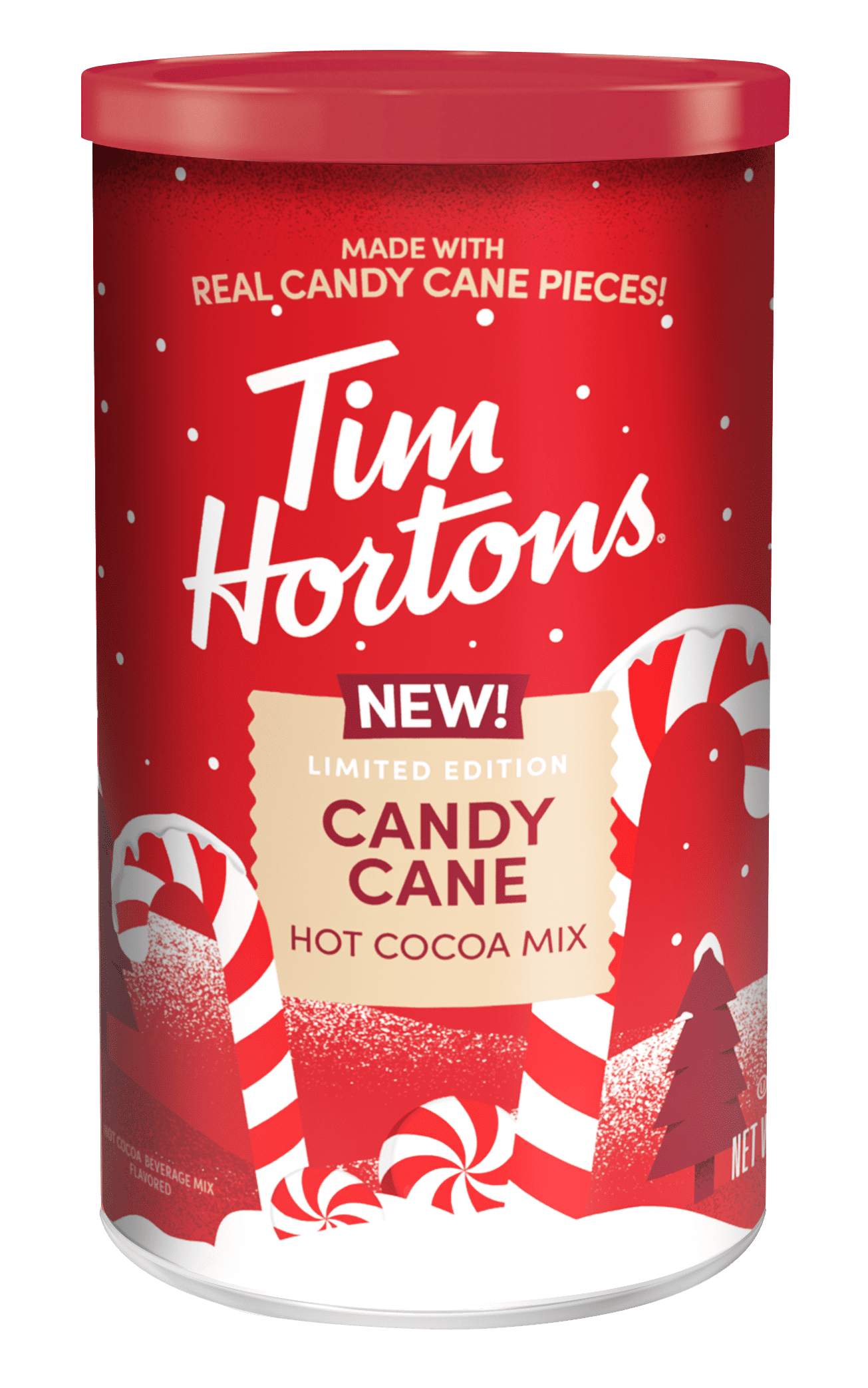 Tim Hortons Candy Cane Hot Cocoa Powder Mix, 16 oz Canister - Walmart.com
