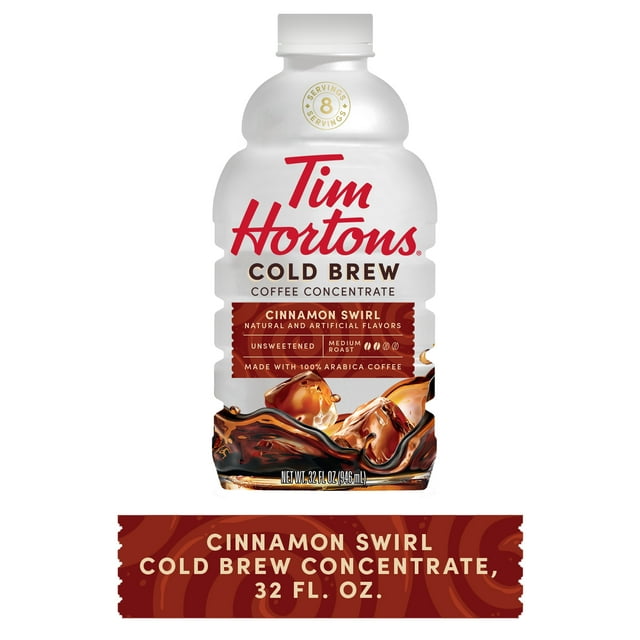Tim Hortons Cinnamon Swirl Cold Brew Coffee Concentrate, 100% Arabica ...