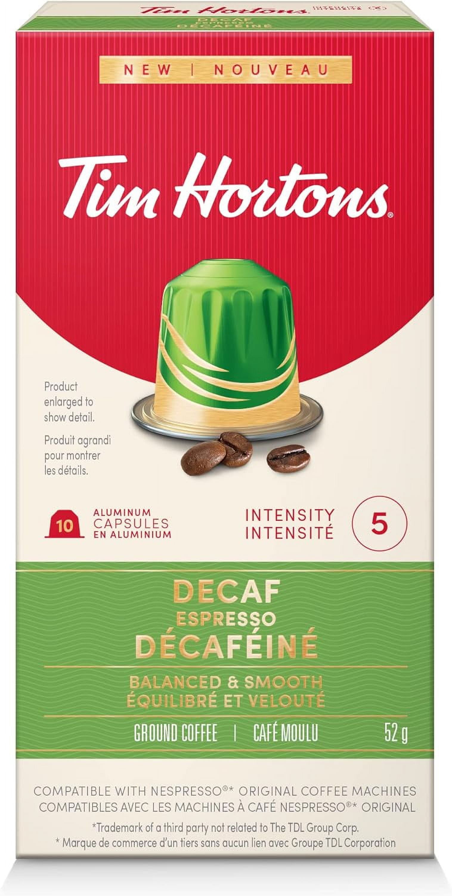 Customer reviews for Tim Hortons Decaf Espresso, Rich & Refined Coffee, Nespresso Aluminum ...