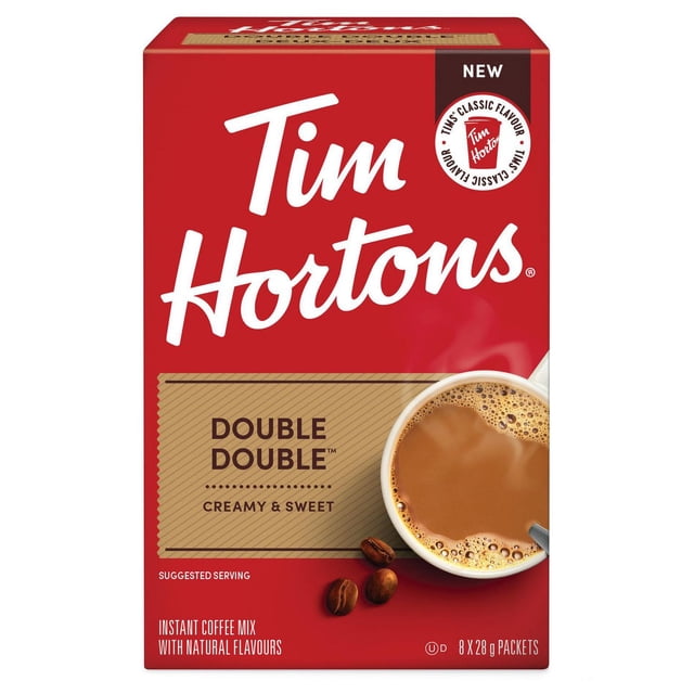 Tim Hortons Double Double Instant Coffee Mix, 8 x 28g/1 oz. Box ...