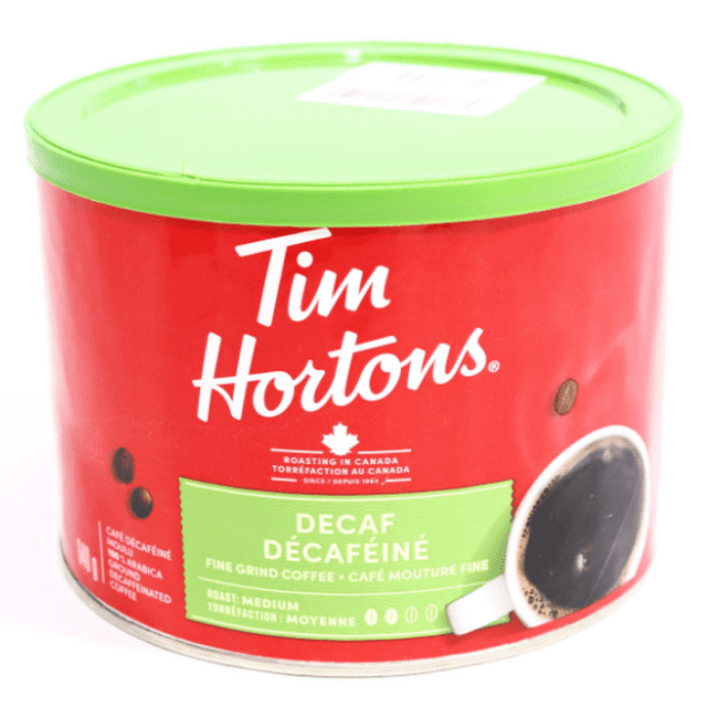 Tim Horton's Decaf Medium Roast Ground Coffee, 100% Arabica, Swiss ...