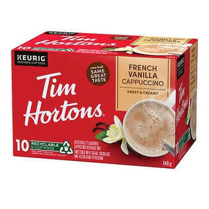 Tim Hortons French Vanilla Cappuccino Coffee K-Cup Pods, 60-Count ...