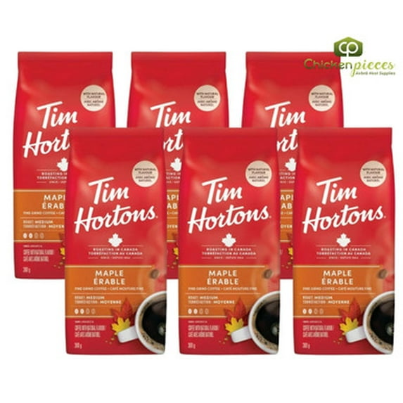 Tim Hortons Maple Ground Coffee, 300g/10.58 oz (6 Pack) - Walmart.com