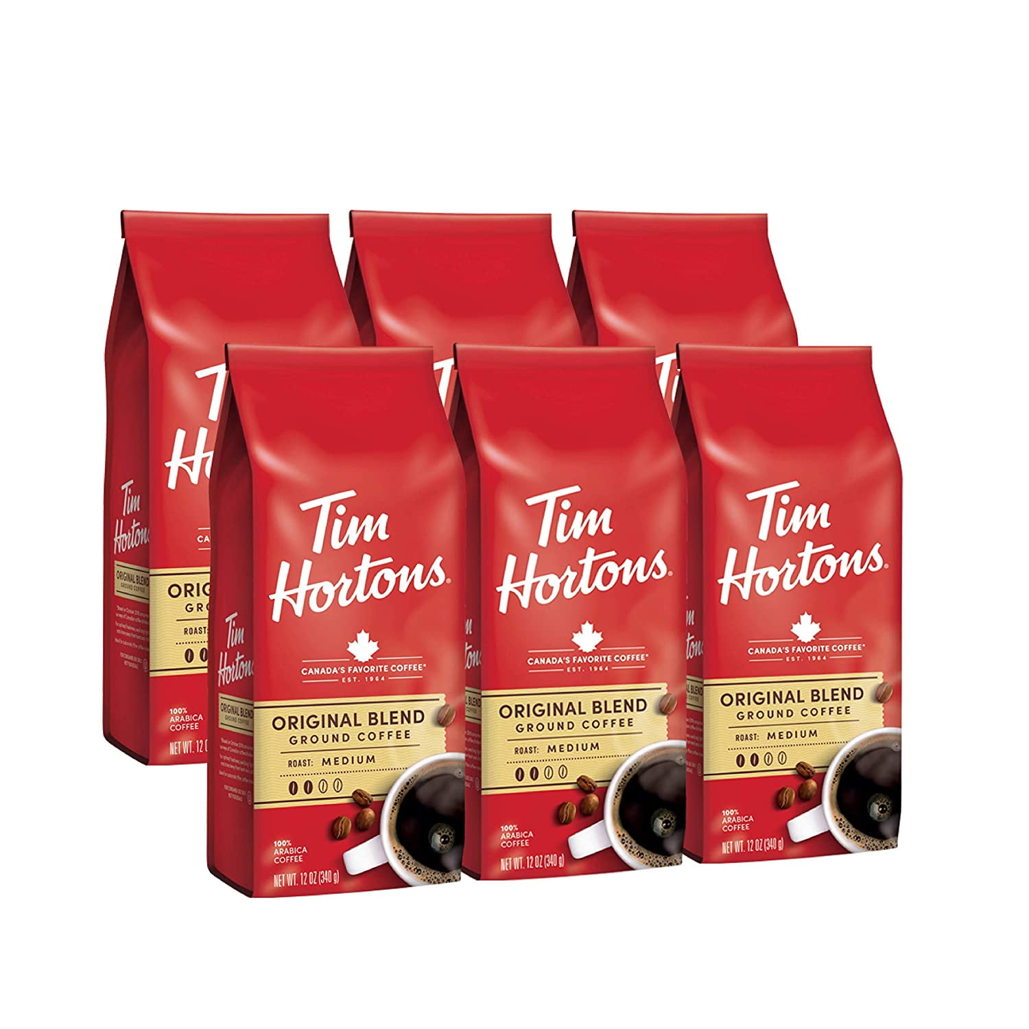 Tim Hortons Original Blend, Medium Roast Ground Coffee, Perfectly ...
