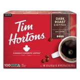 Tim Hortons Premium Dark Roast Coffee, 100% Arabica Beans, 100 ct. K ...
