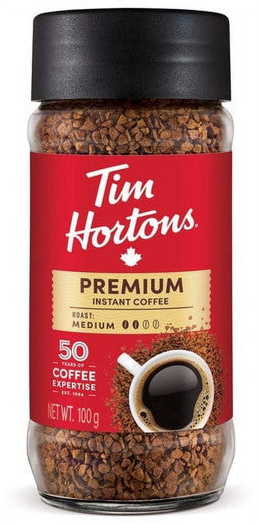 Tim Hortons Premium Medium Roast Colombian Instant Coffee, 100% Arabica, 100g/3.5oz., Imported ...