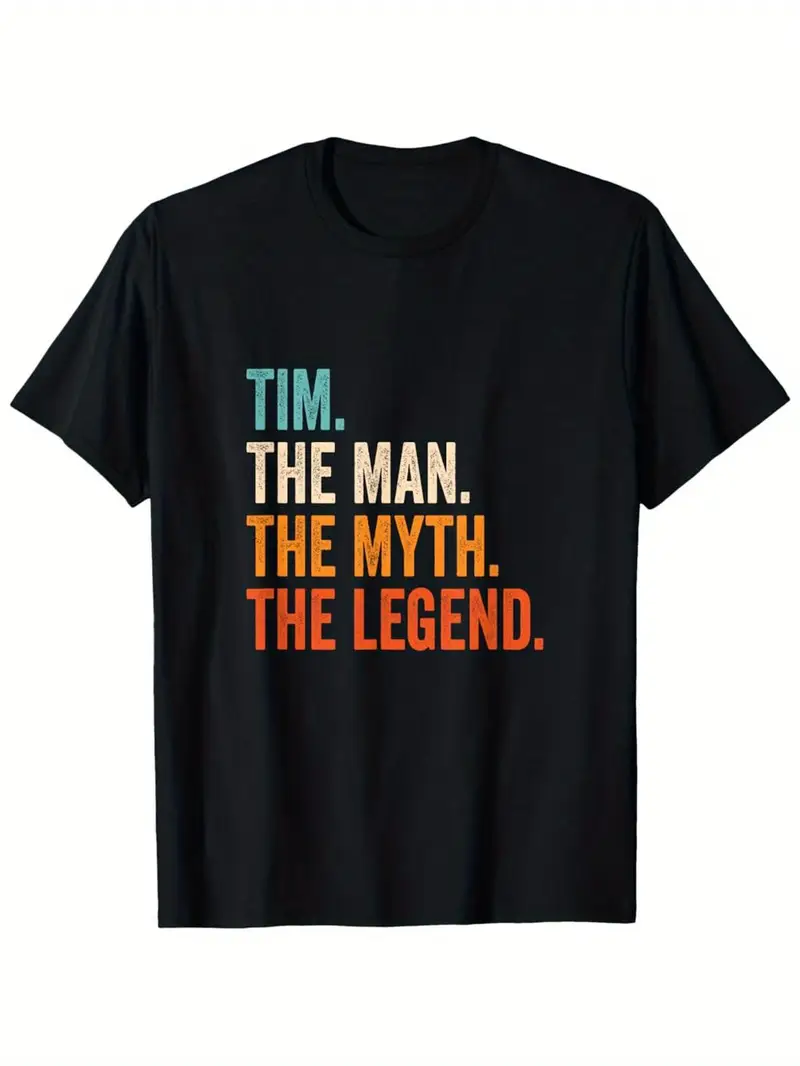 Tim The for Man The Myth The Legend" Men'S Vintage-Inspired Cotton T ...