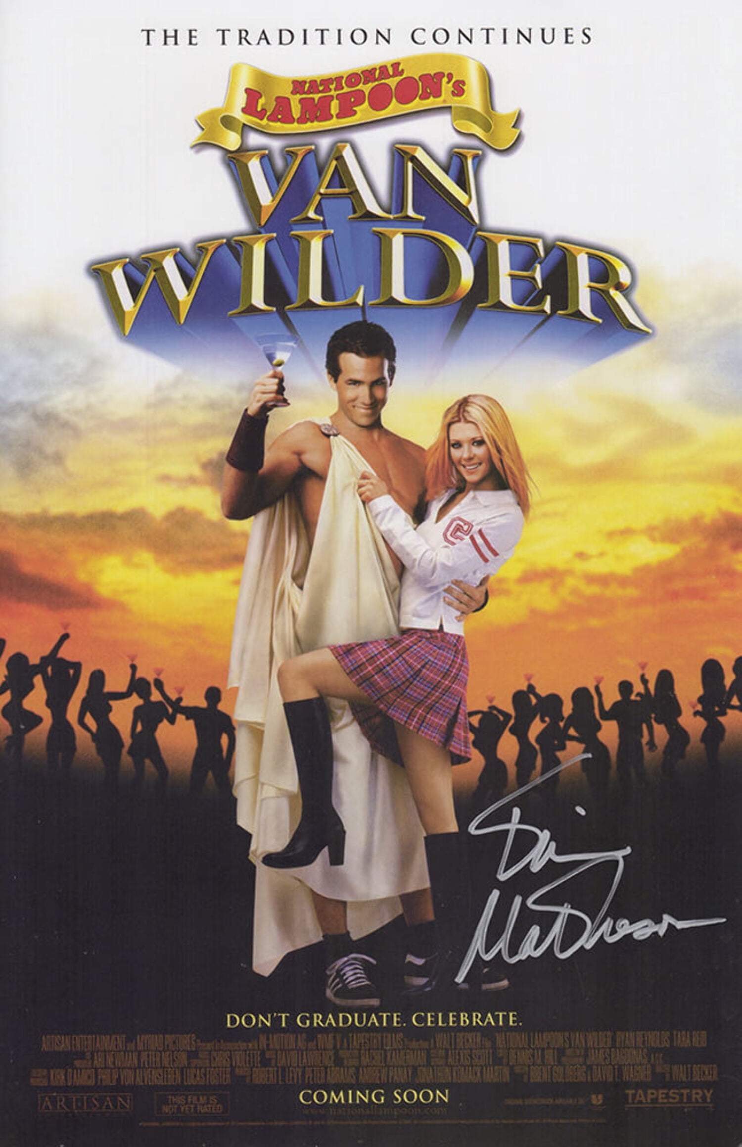 Tim Matheson Signed National Lampoon's Van Wilder 11x17 Movie Poster ...