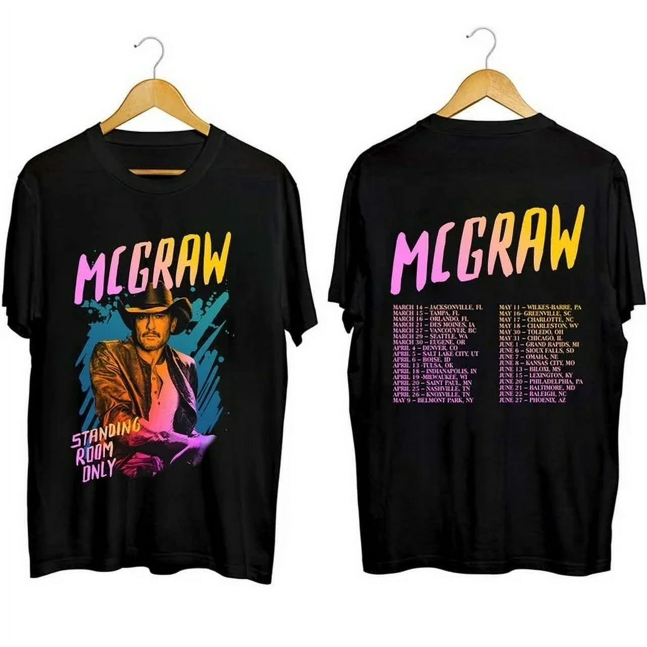 Tim McGraw 2024 Tour Standing Room Only T Shirt Tim McGraw Fan SHIRT ...