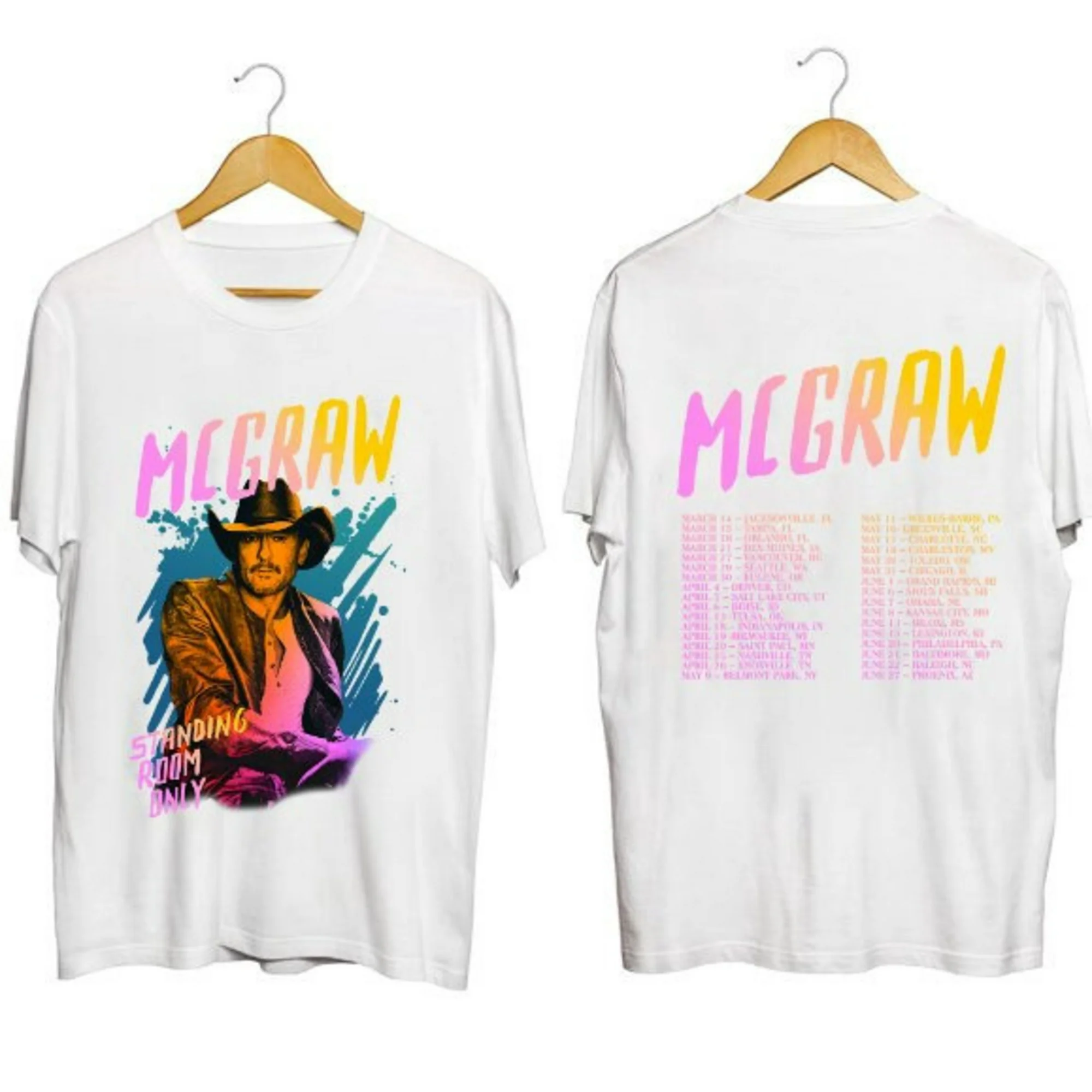 Tim McGraw 2024 Tour Standing Room Only T Shirt Tim McGraw Fan SHIRT ...
