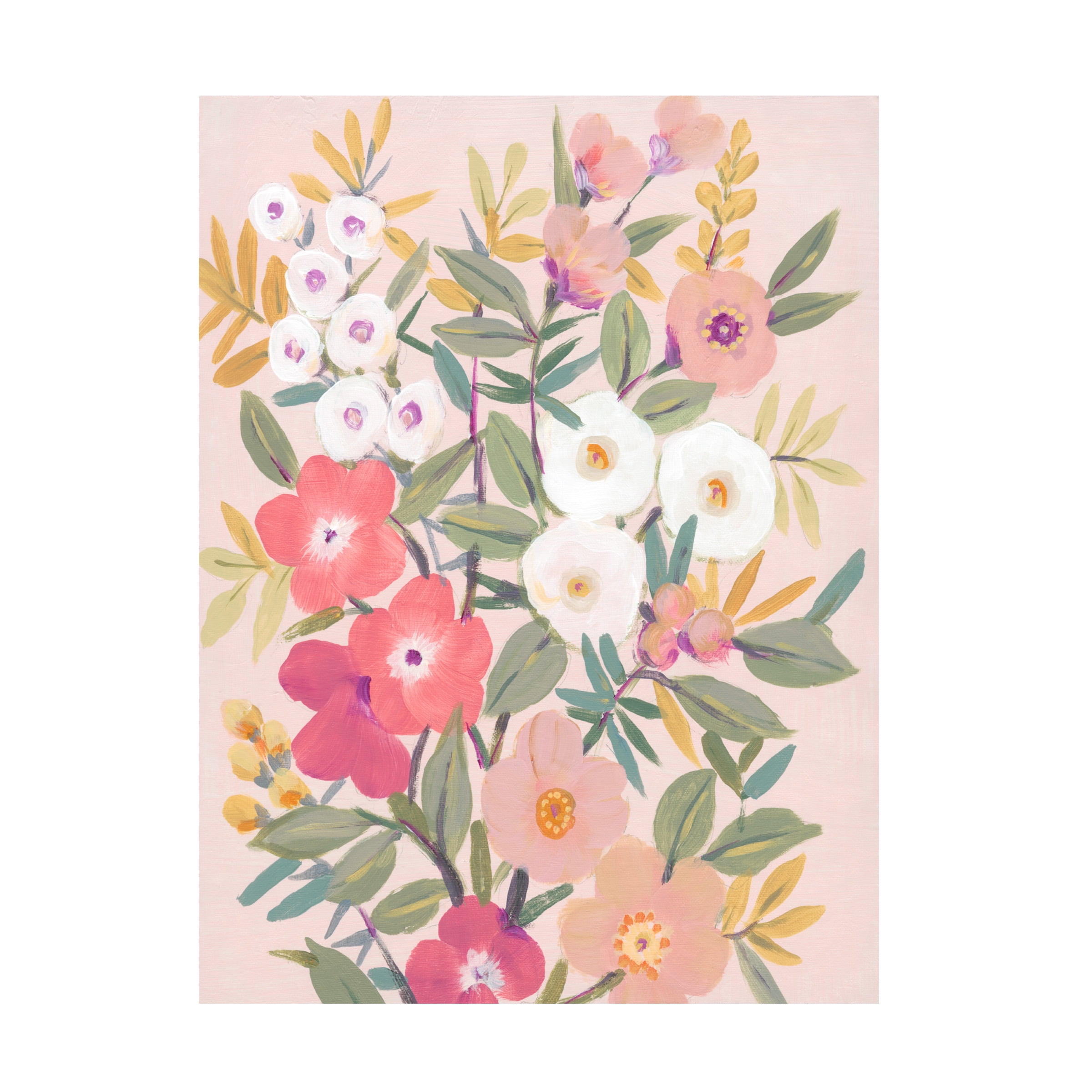 Tim O Toole 'Pretty Pink Floral I' Canvas Art - Walmart.com