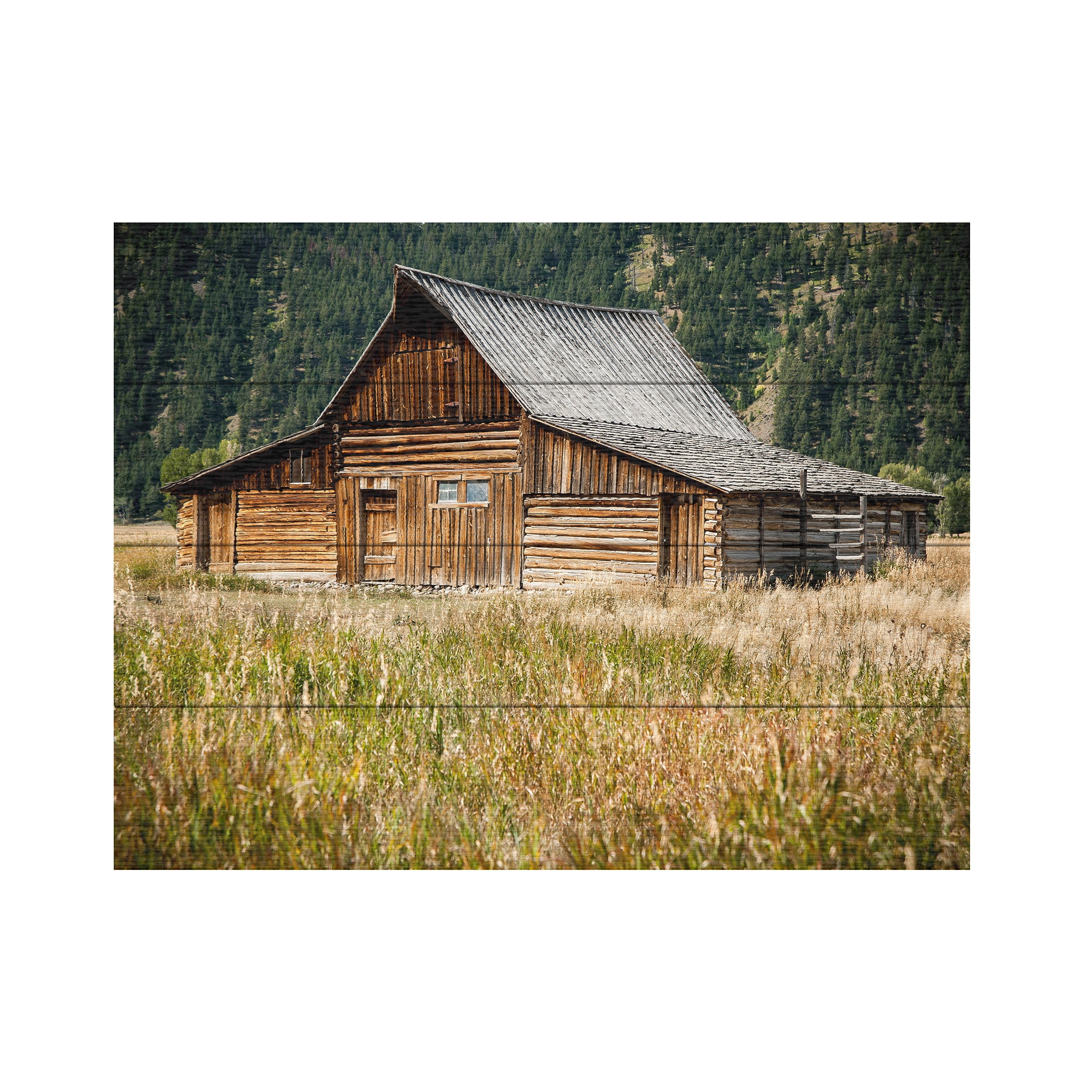 Tim Oldford 'Teton Barn' Wood Slat Art 12x16 - Walmart.com