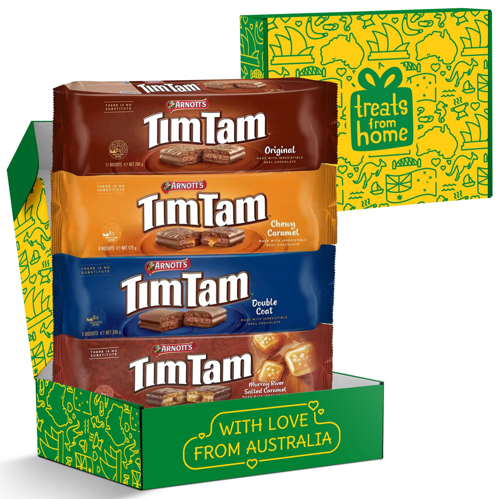 Tim Tam Cookies FEV6 Care Package Gift Set - 4 Arnott's Tim Tam ...