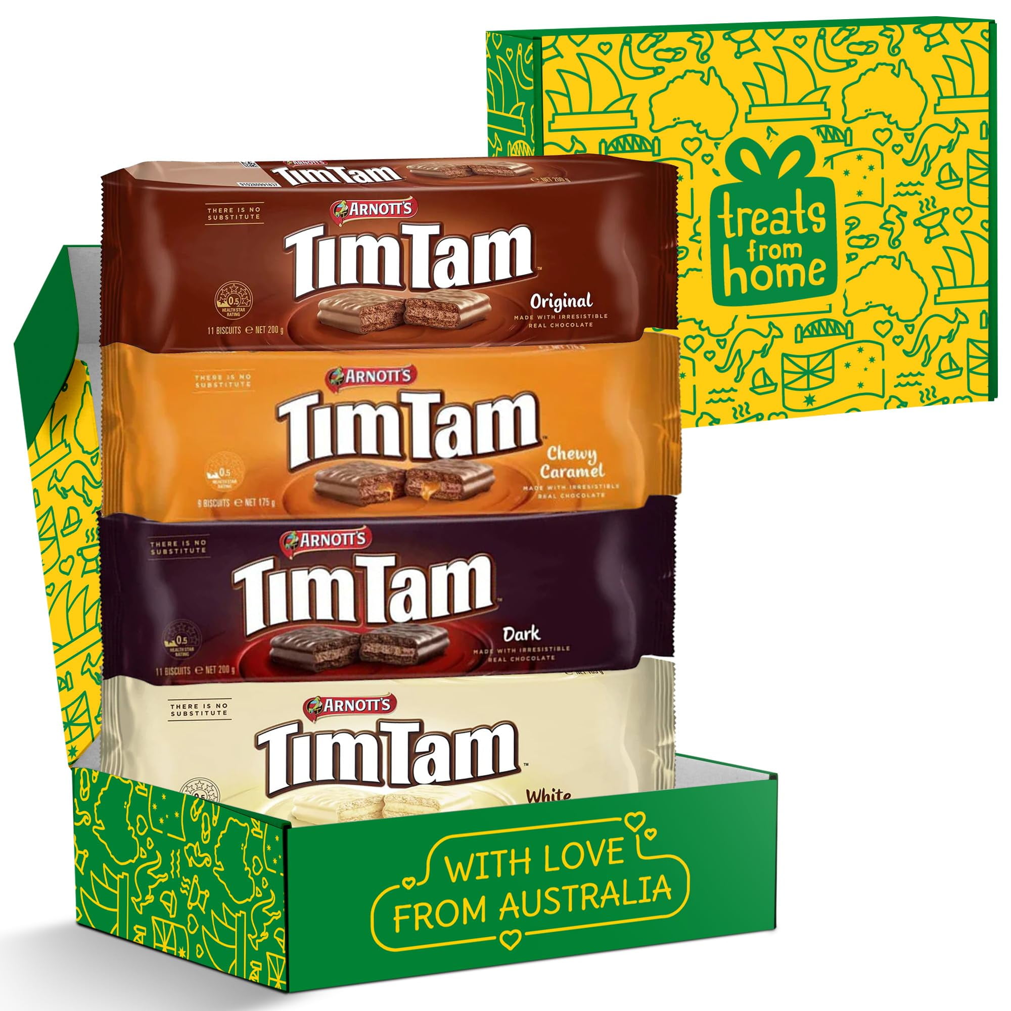 Tim Tam Cookies FEV6 Care Package Gift Set - 4 Pack Full - Arnott's Tim ...