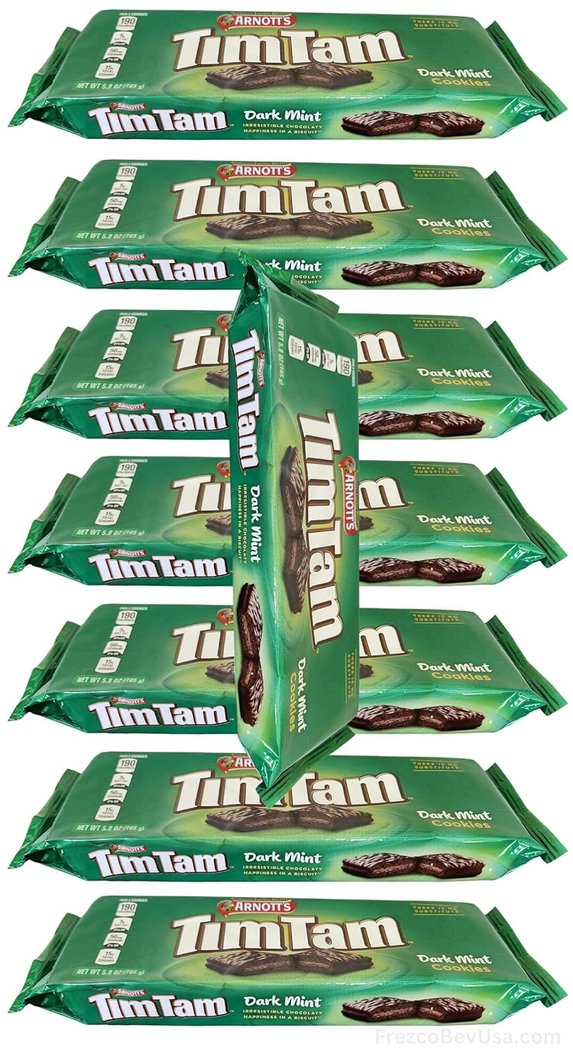 Tim Tam Dark MINT Cookies (Value Pack Of 8 x 165g EA) Australian ...