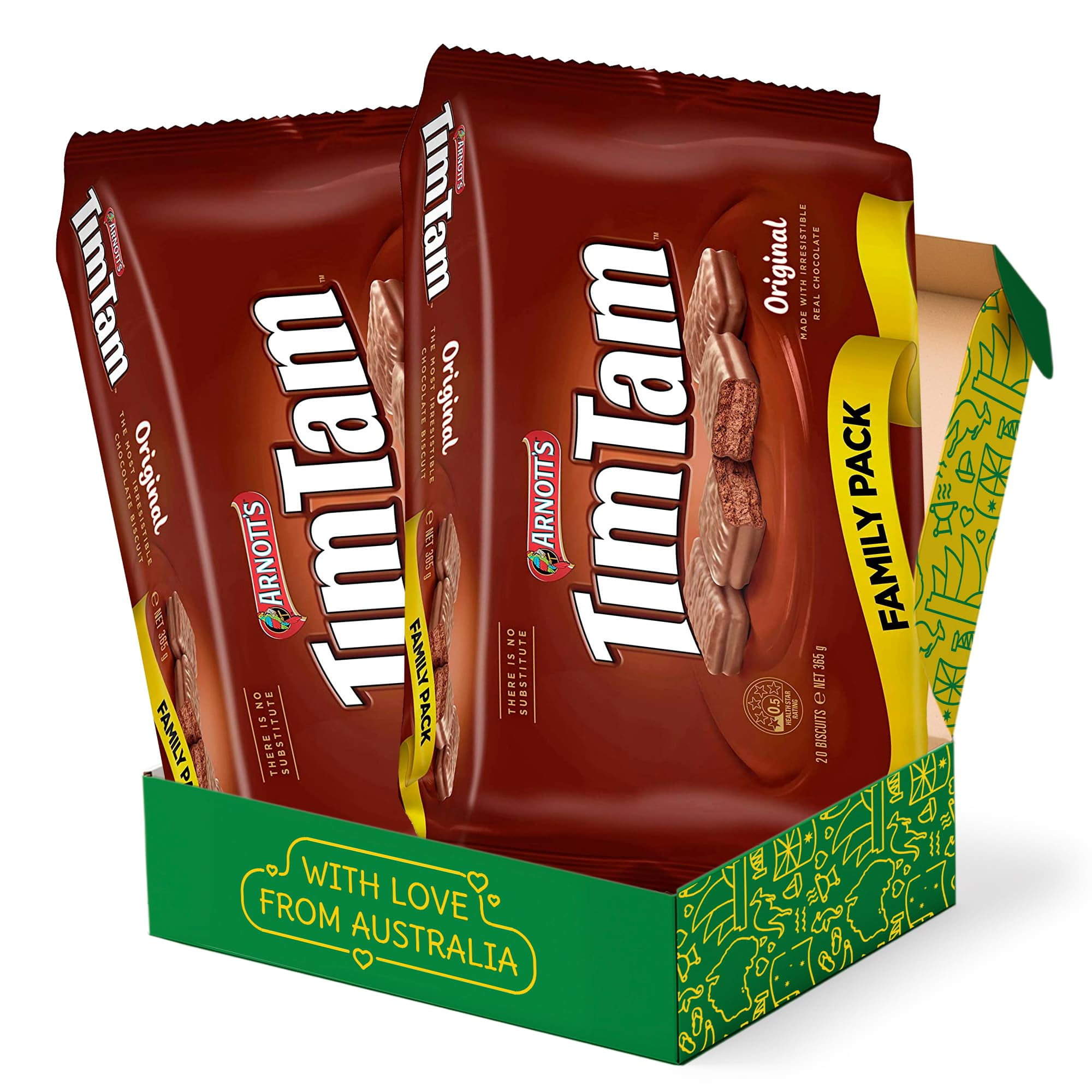 Tim Tam Original Family SSF20 (2 Pack) - Australian Chocolate Biscuits ...