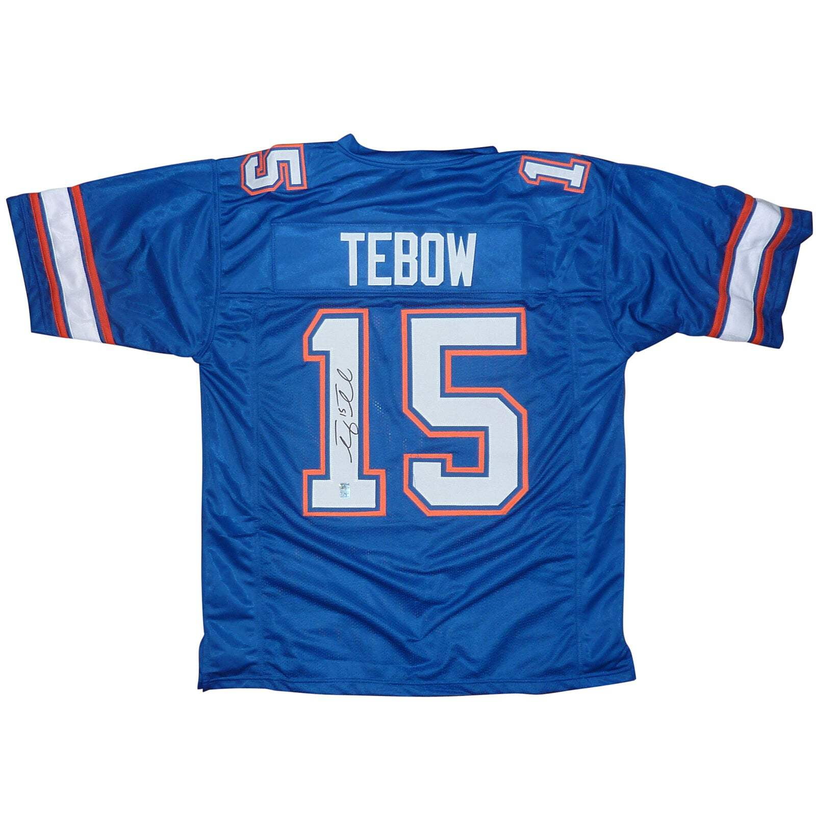 Tim Tebow Autographed Florida Gators (Blue #15) Custom Jersey - Tebow ...
