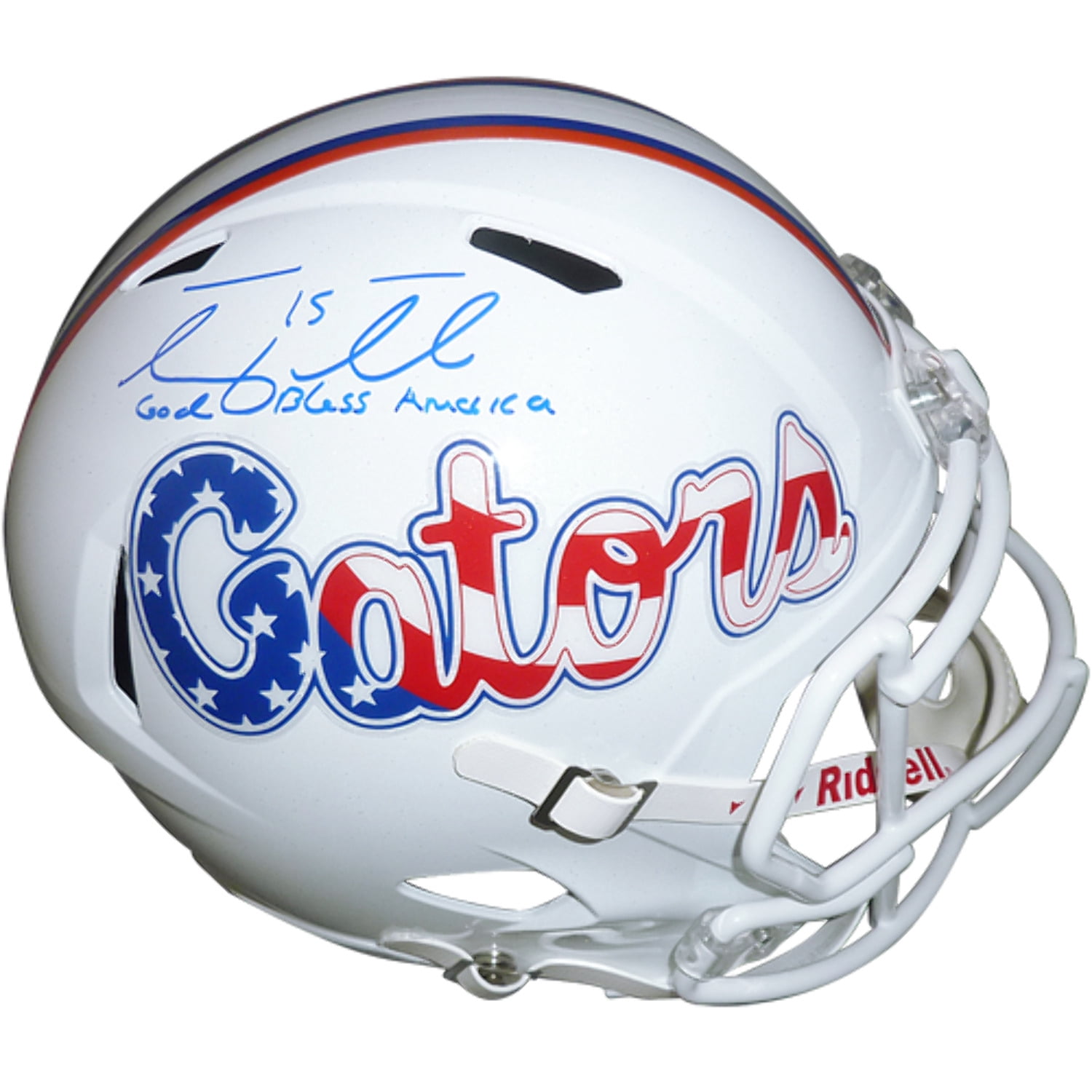 Tim Tebow Autographed Florida Gators (Stars and Stripes) Deluxe Full ...
