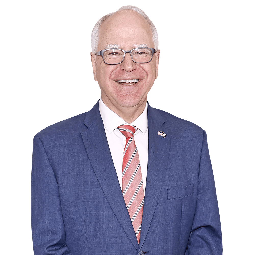 Tim Walz (Blue Suit) Half Body Buddy Cutout - Walmart.com