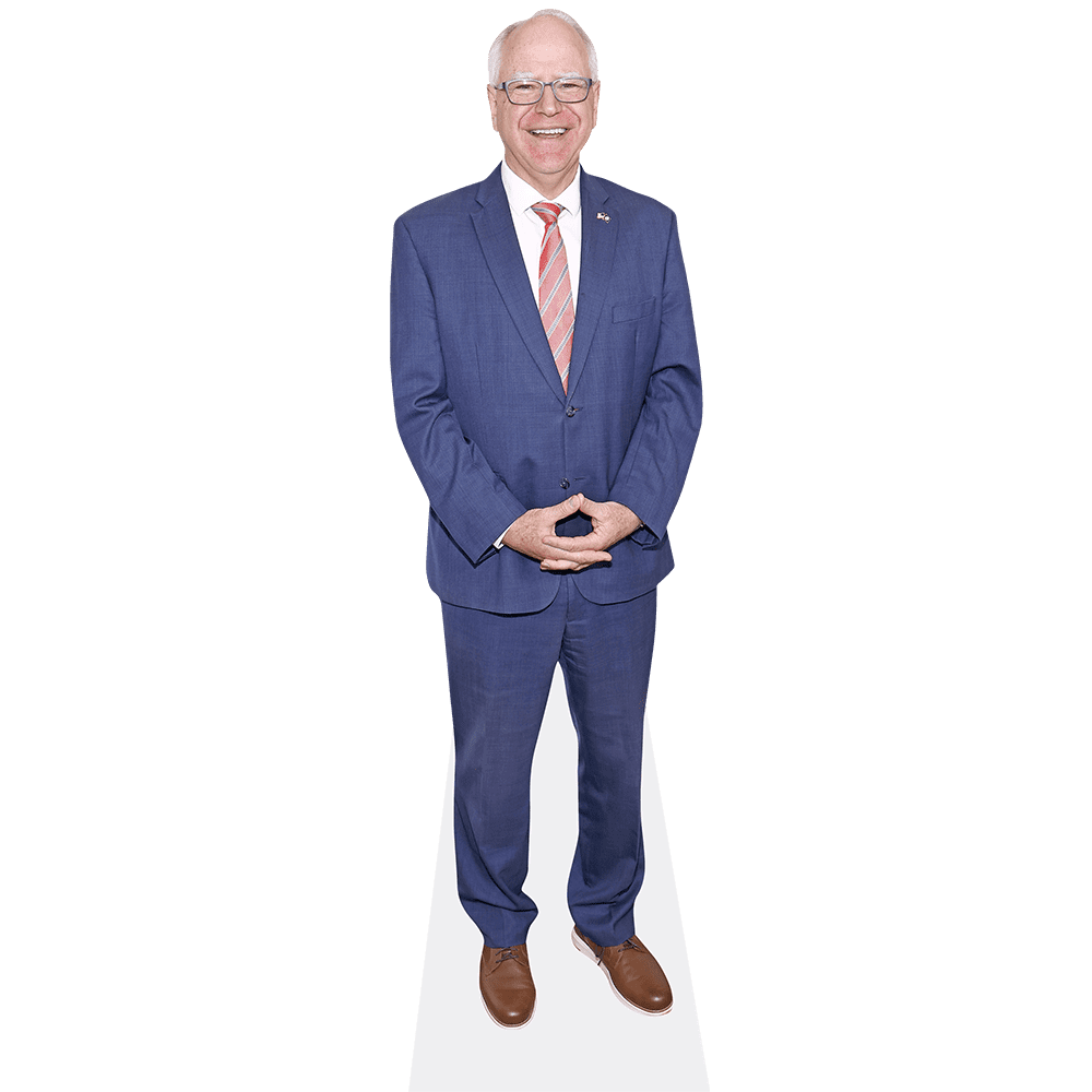 Tim Walz (Blue Suit) Life Size Cutout. Standee. - Walmart.com