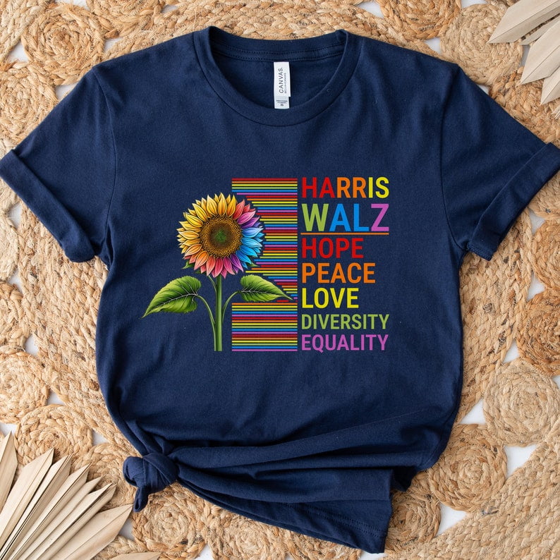 Tim Walz Harris Walz 2024 Shirt – Peace LGBT Unity Over Division ...